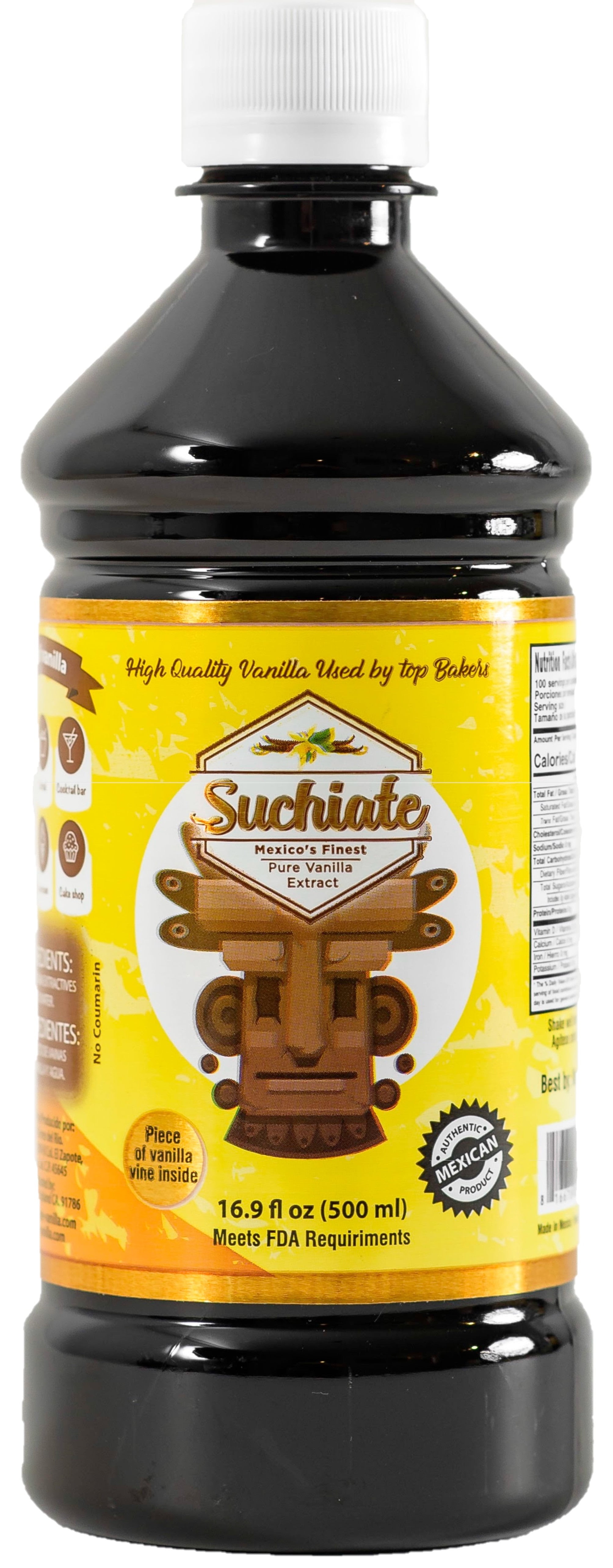 Suchiate Pure Vanilla 16.9oz (500mL) | Mexican Vanilla for Baking and ...