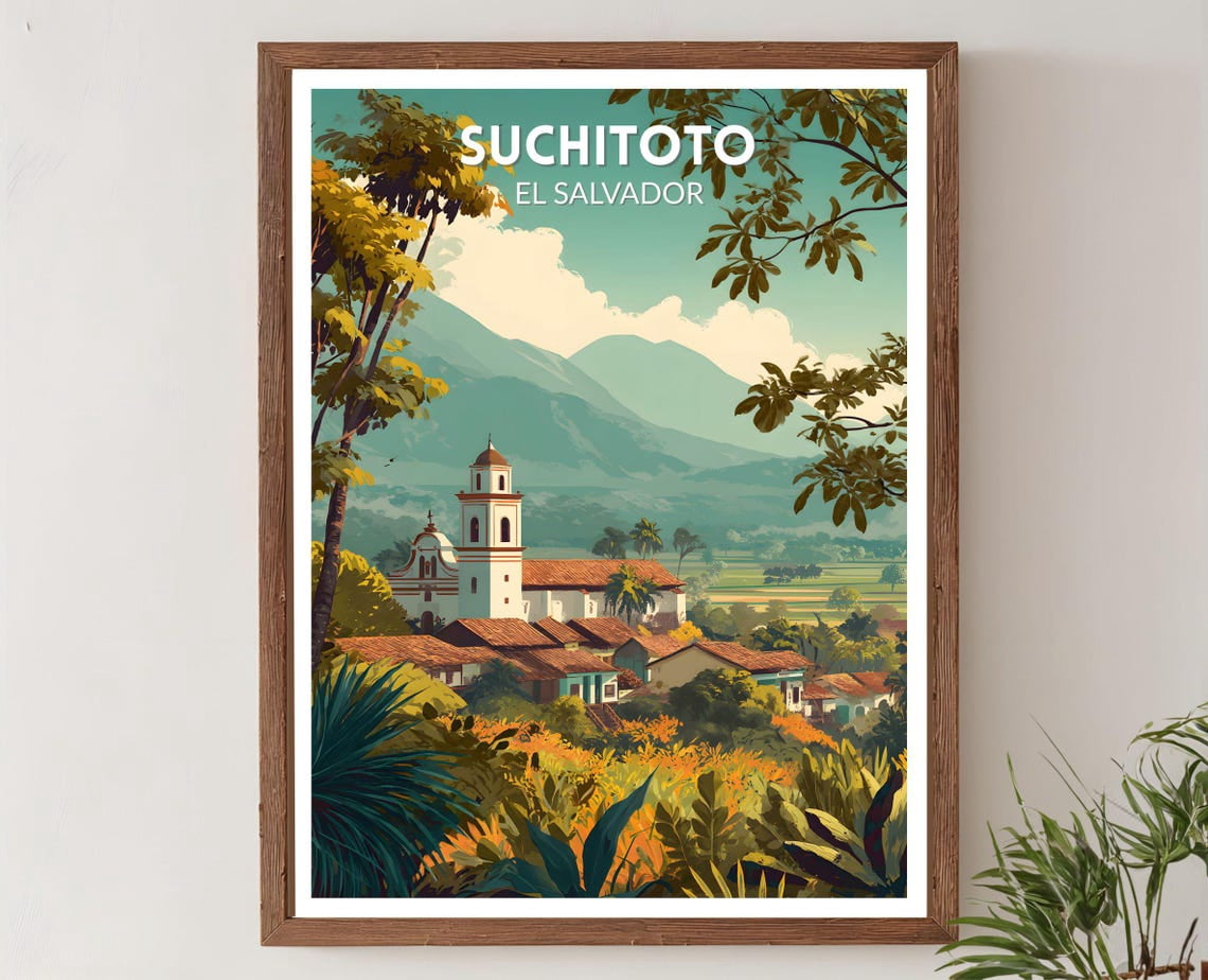 Suchitoto El Salvador Retro Travel Mid Century Modern Vintage Historic ...
