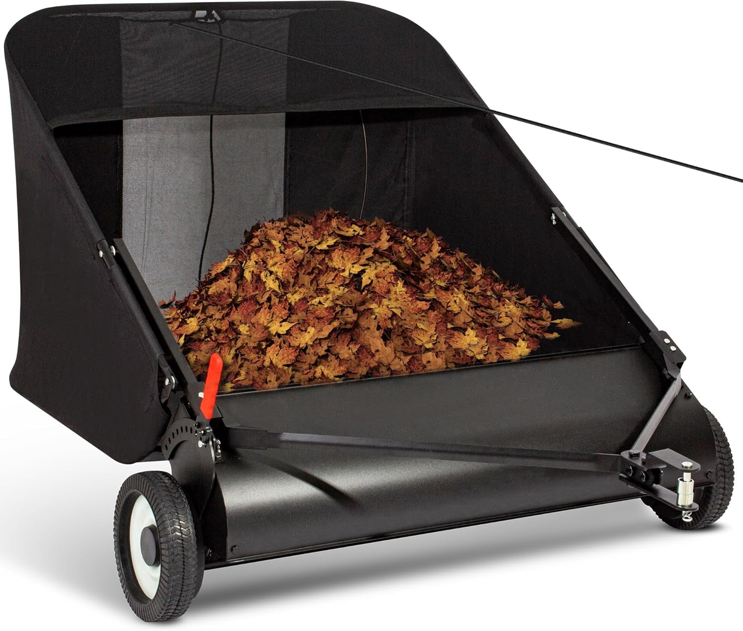 Suchtale 52-inch Tow Lawn Sweeper for Leaves & Grass, 26cu. Ft. Leaf ...