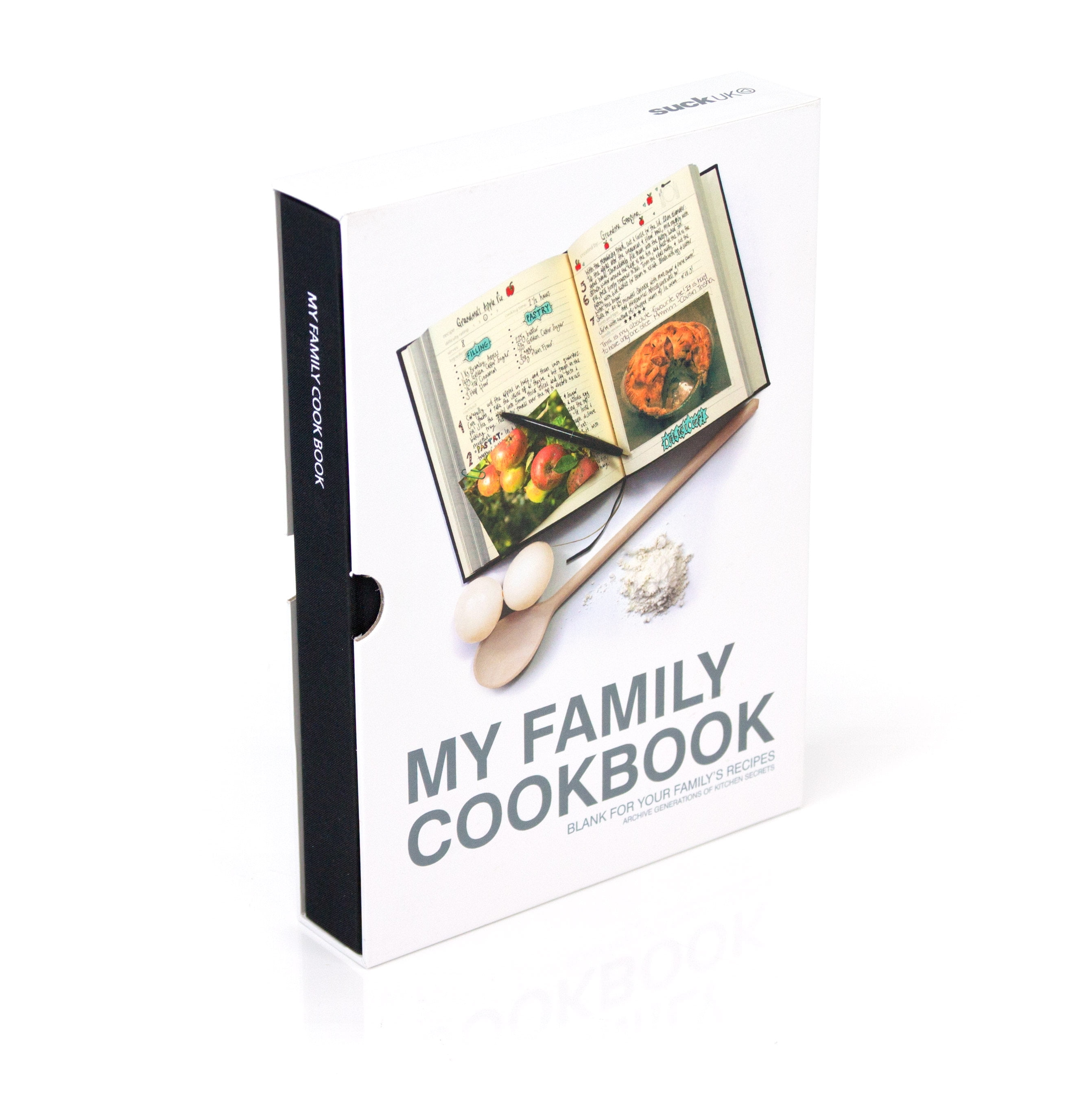 Suck UK Personalized Family Recipe Notebook, Hardcover Cook Book Binder ...