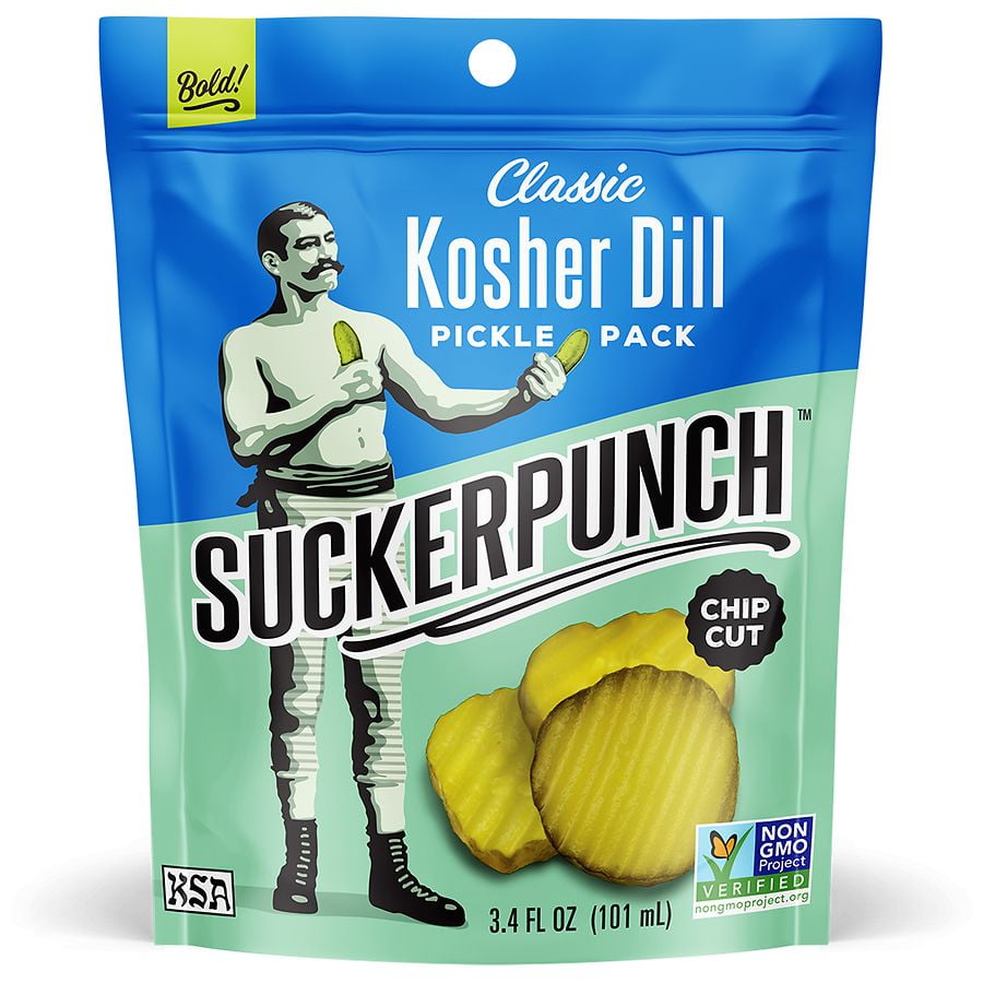 SuckerPunch Classic Dill Pickle Chips 3.4 fl oz - Walmart.com