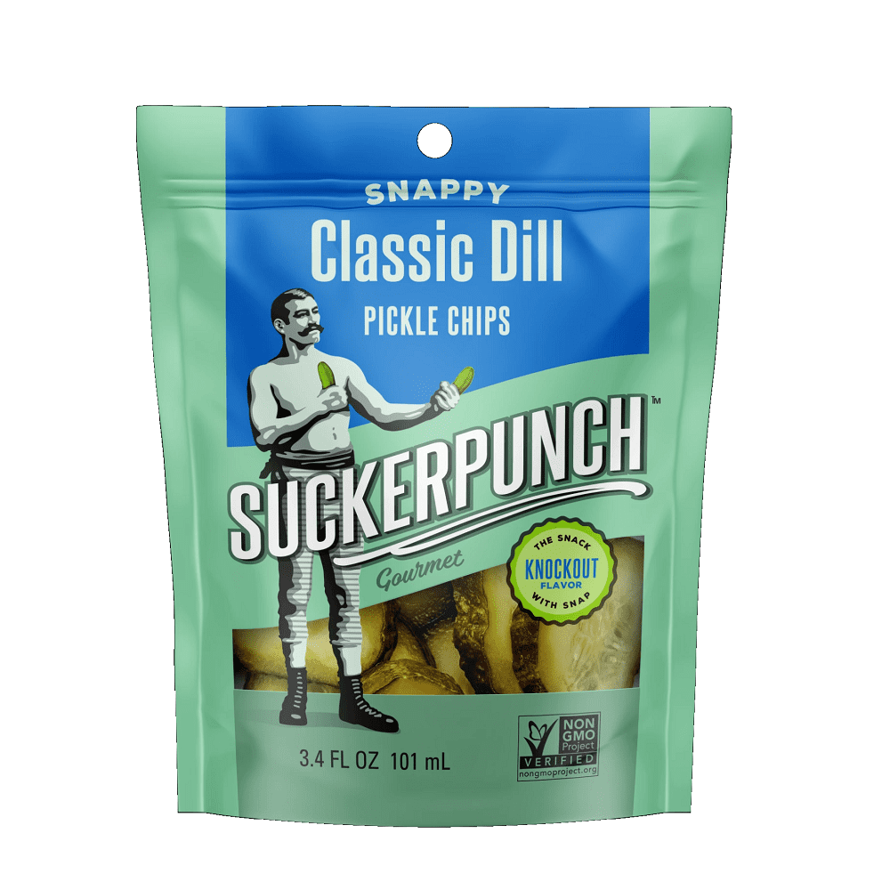 Suckerpunch Gourmet Classic Dill Pickle Pickle Chips, 3.4 oz [Pack of ...