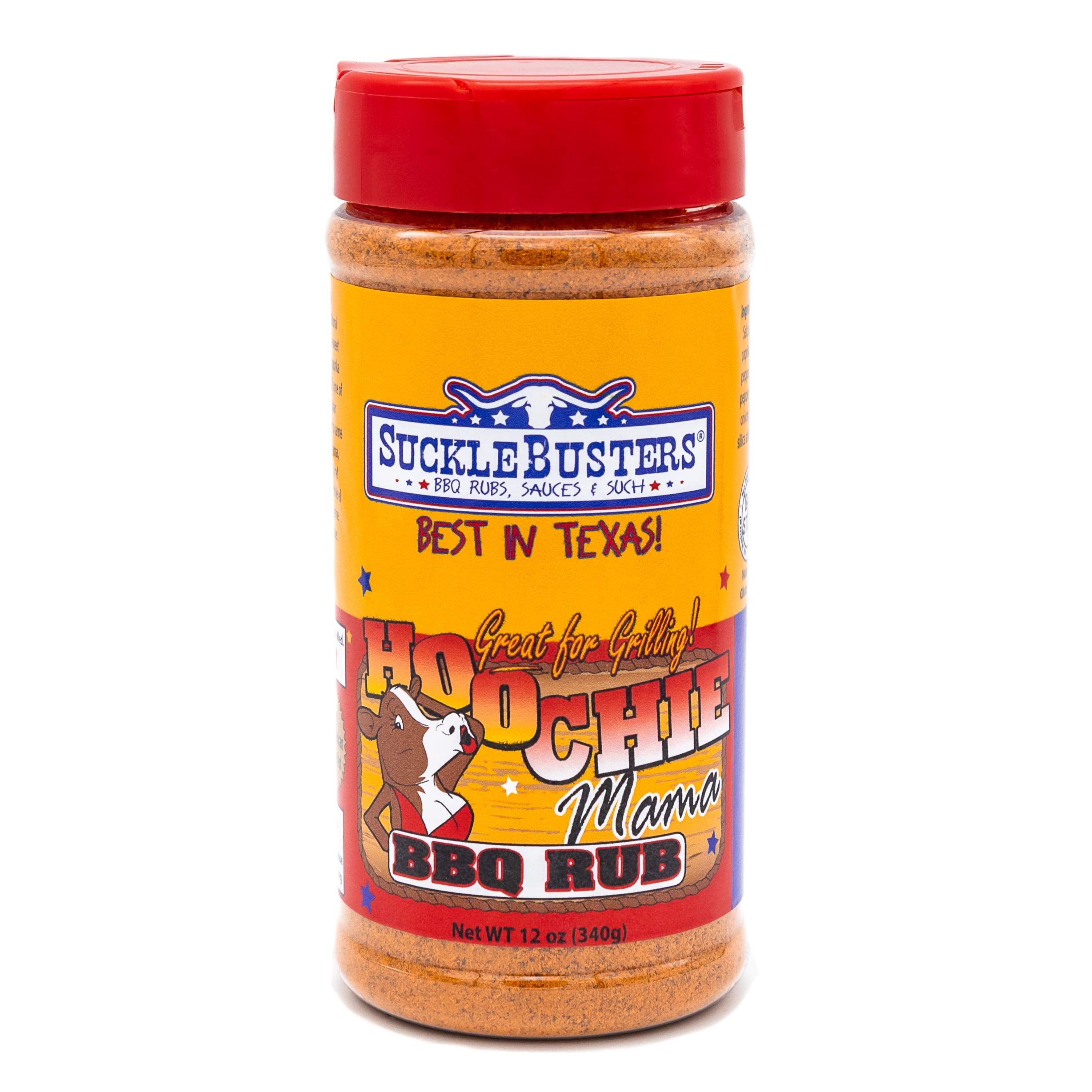 SuckleBusters Hoochie Mama: Award-Winning TGF4 Sweet, Hot, Smoky BBQ Rub for Beef, Pork, Chicken ...