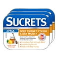 Sucrets Sore Throat & Cough Lozenges, Honey Lemon, 18 Count (3 Pack ...
