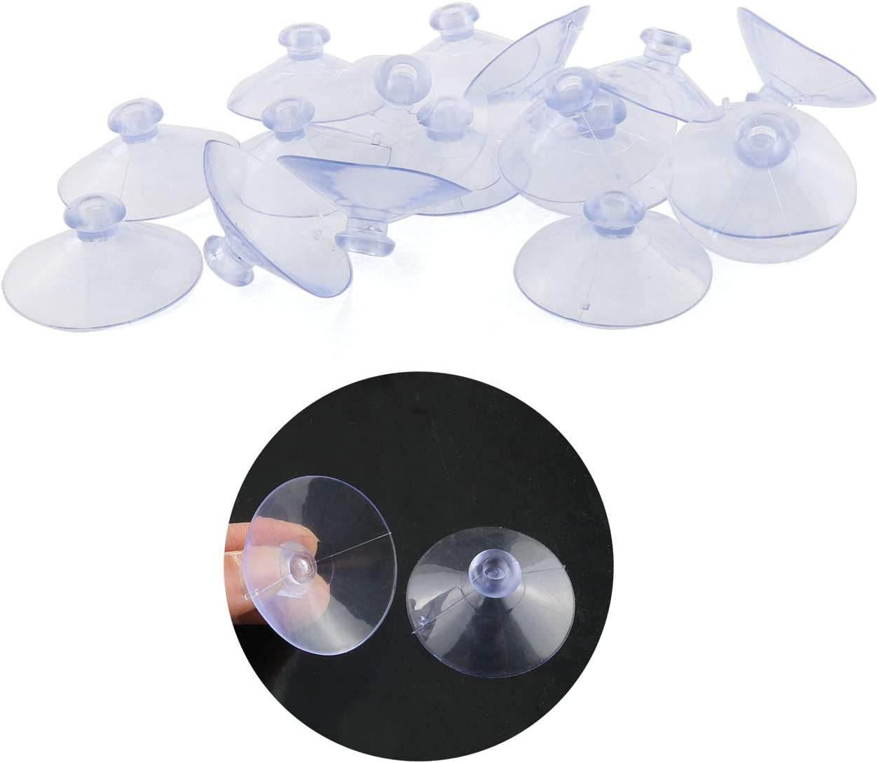 Suction Cup 25PCS 45mm Transparent PVC Plastic Sucker Pads - Walmart.com