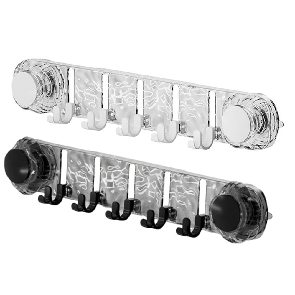 Suction Cup Bathroom Door Hook, No-Drill Rotating Double Hook, Space ...