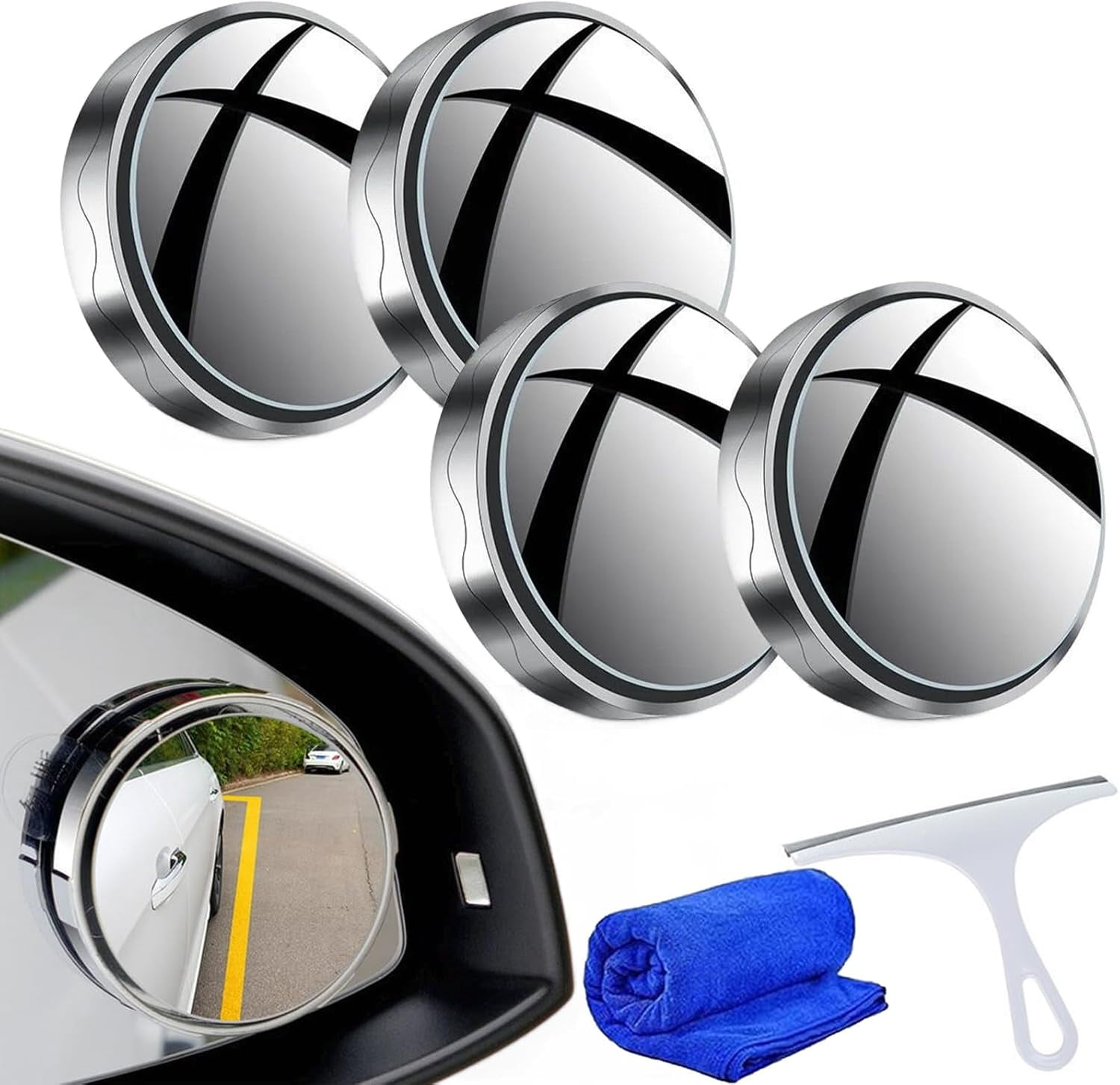 Suction Cup Car Convex Blind Spot Mirror, 2024 New Upgrade Blind Spot ...
