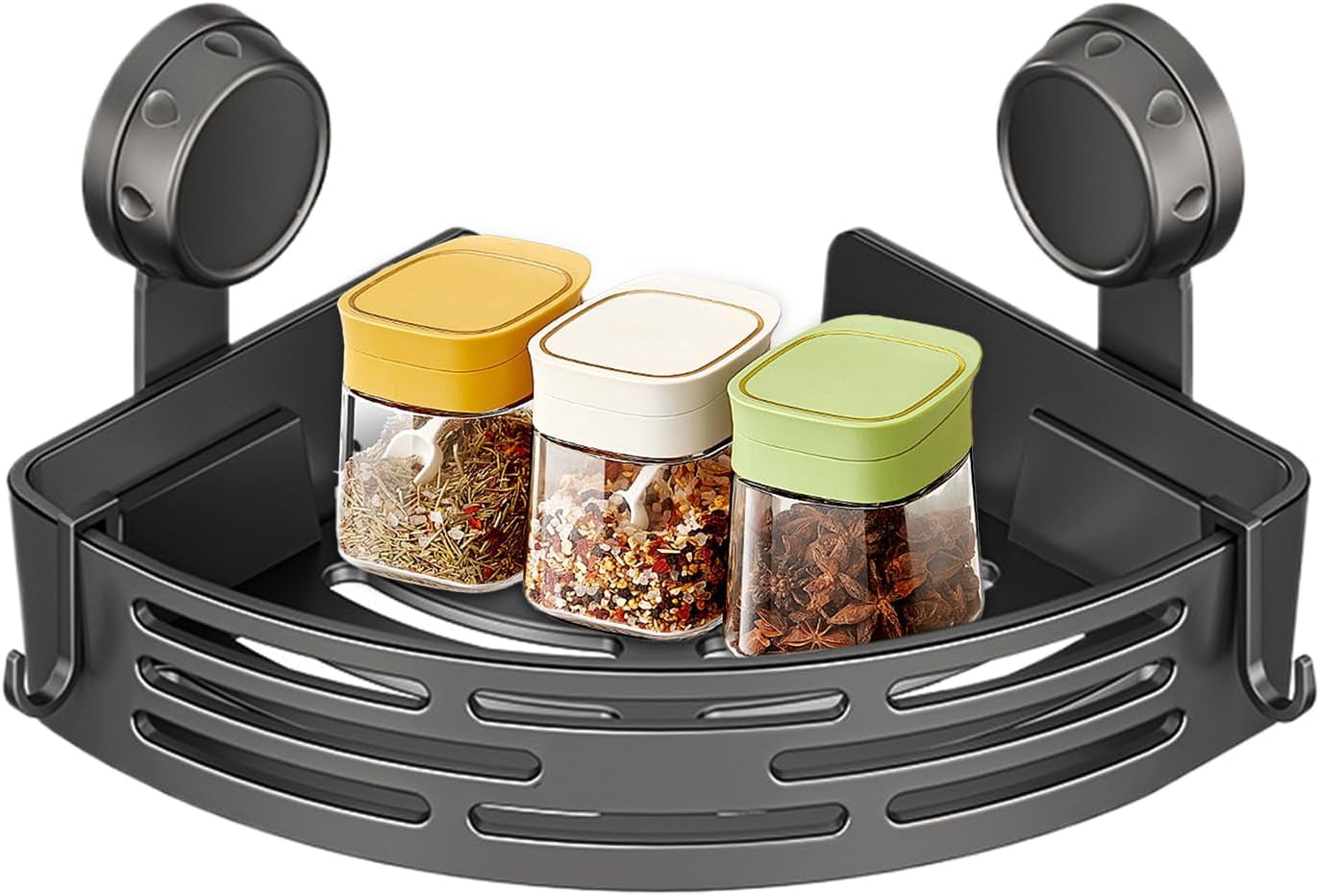 Suction Cup Corner Shower Shelf,Rust Proof Bathroom Corner Shelf ,No ...