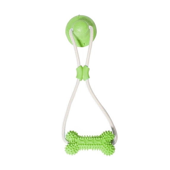 Suction Cup Dog Tug Rope Toy Bone Shape Durable Chew Molar Stick Self ...