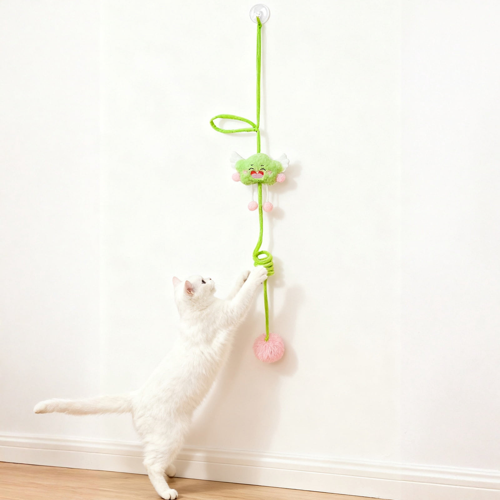 Suction Cup Door Hanging Cat Toy Elastic Rope Interactive Self Play Cat ...