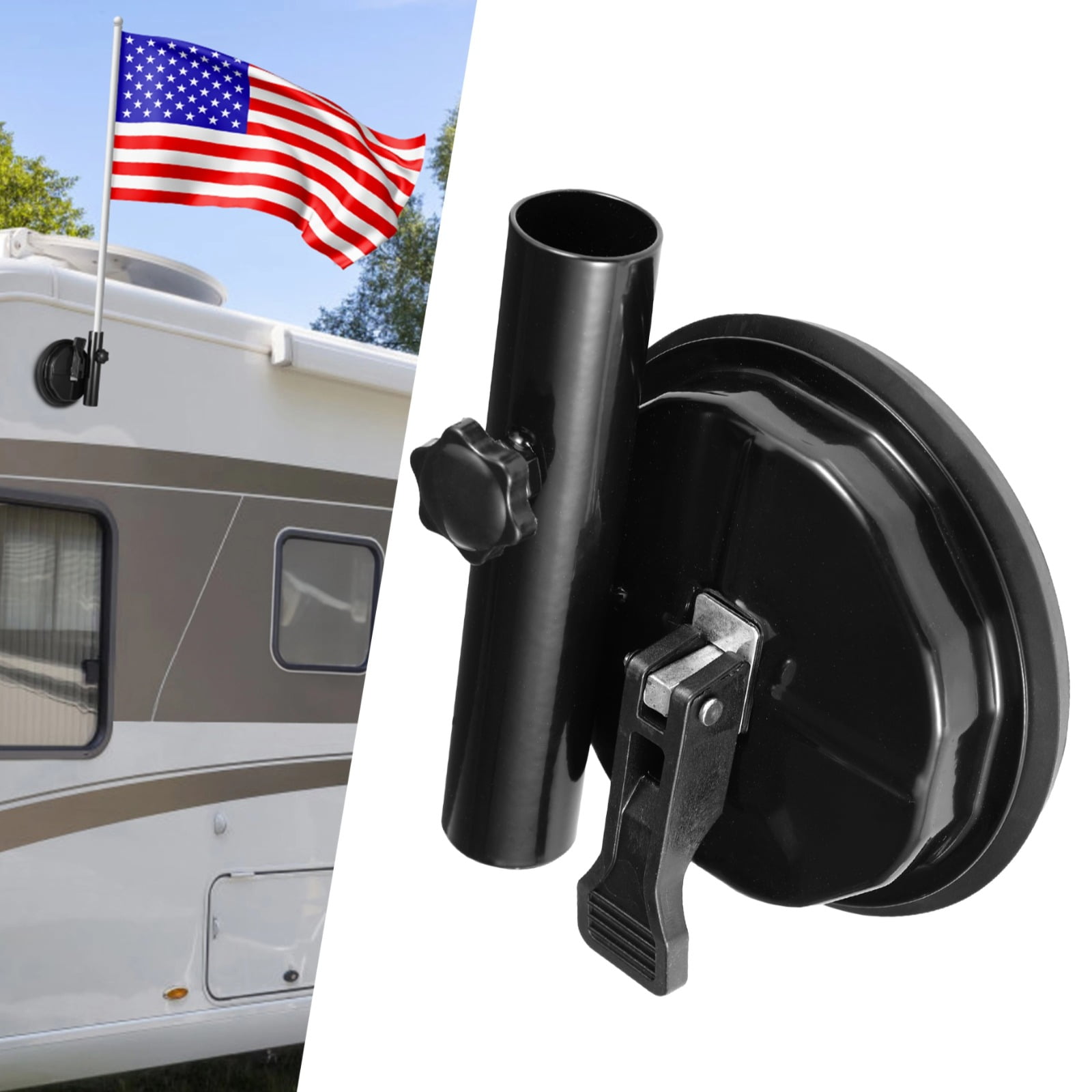 Suction Cup Flag Holder for RV, Camper Flag Pole Mount with Suction Cup ...