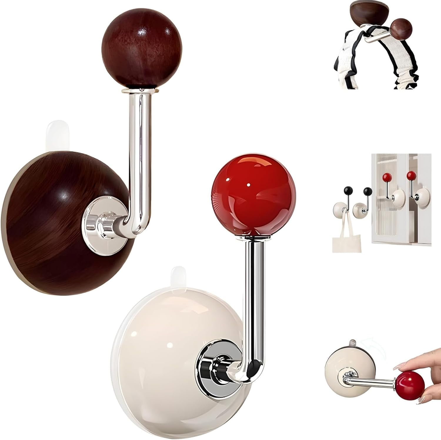 Suction Cup Hook, Suction Cup Door Handles Hooks, Heavy Duty L-Shaped ...