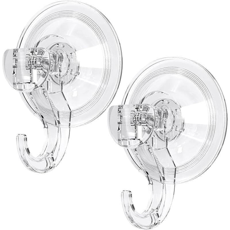 Suction Cup Hooks - 2 Pack Heavy Duty Suction Shower Hooks, Waterproof ...