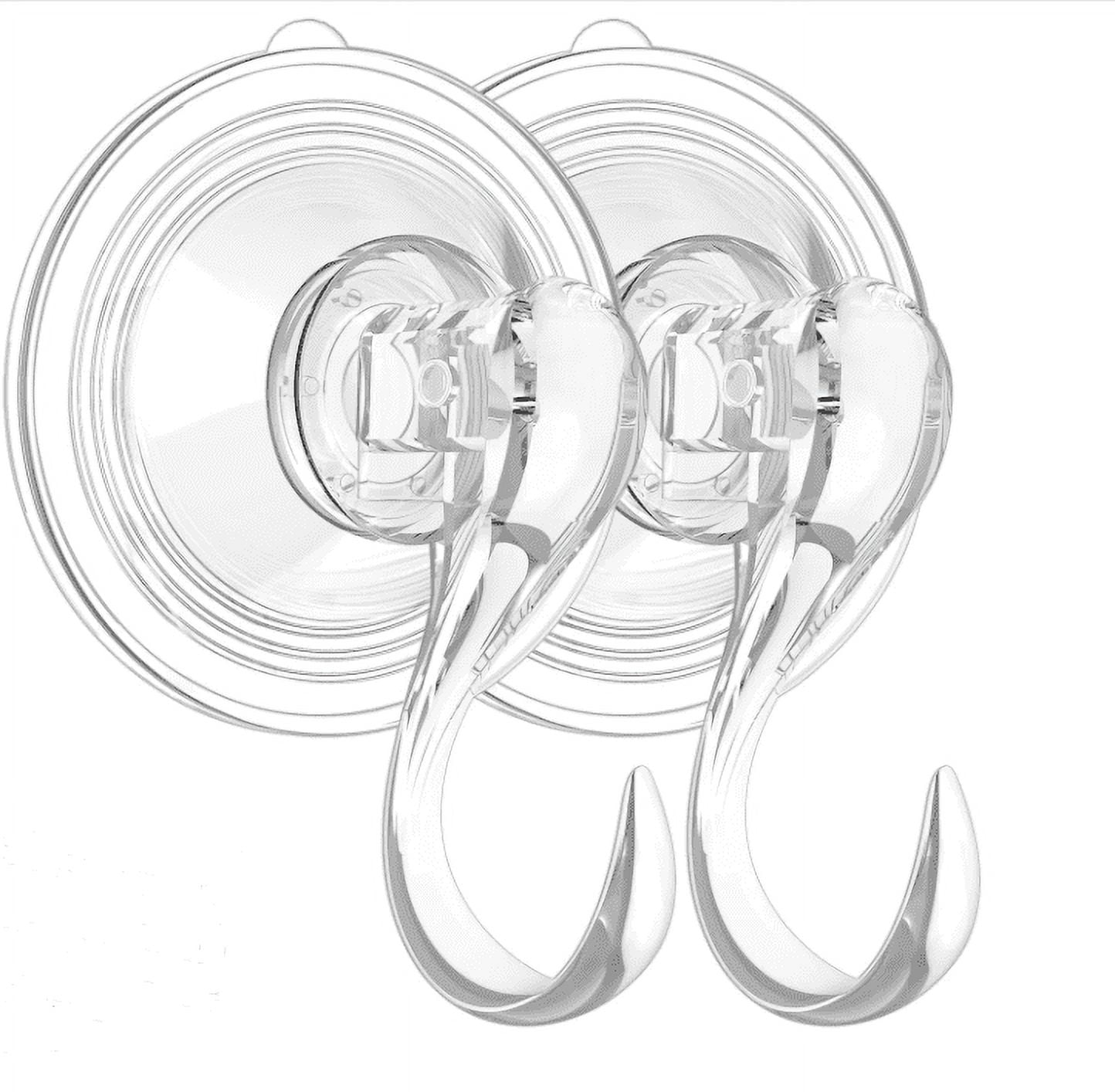 Suction Cup Hooks - 2 Pack Suction Hooks Reusable Powerful Waterproof ...