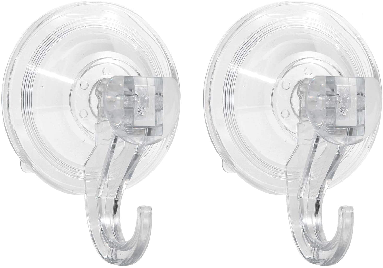 Suction Cup Hooks-2 Packs, Waterproof and Heavy Duty Vacuum Suction ...