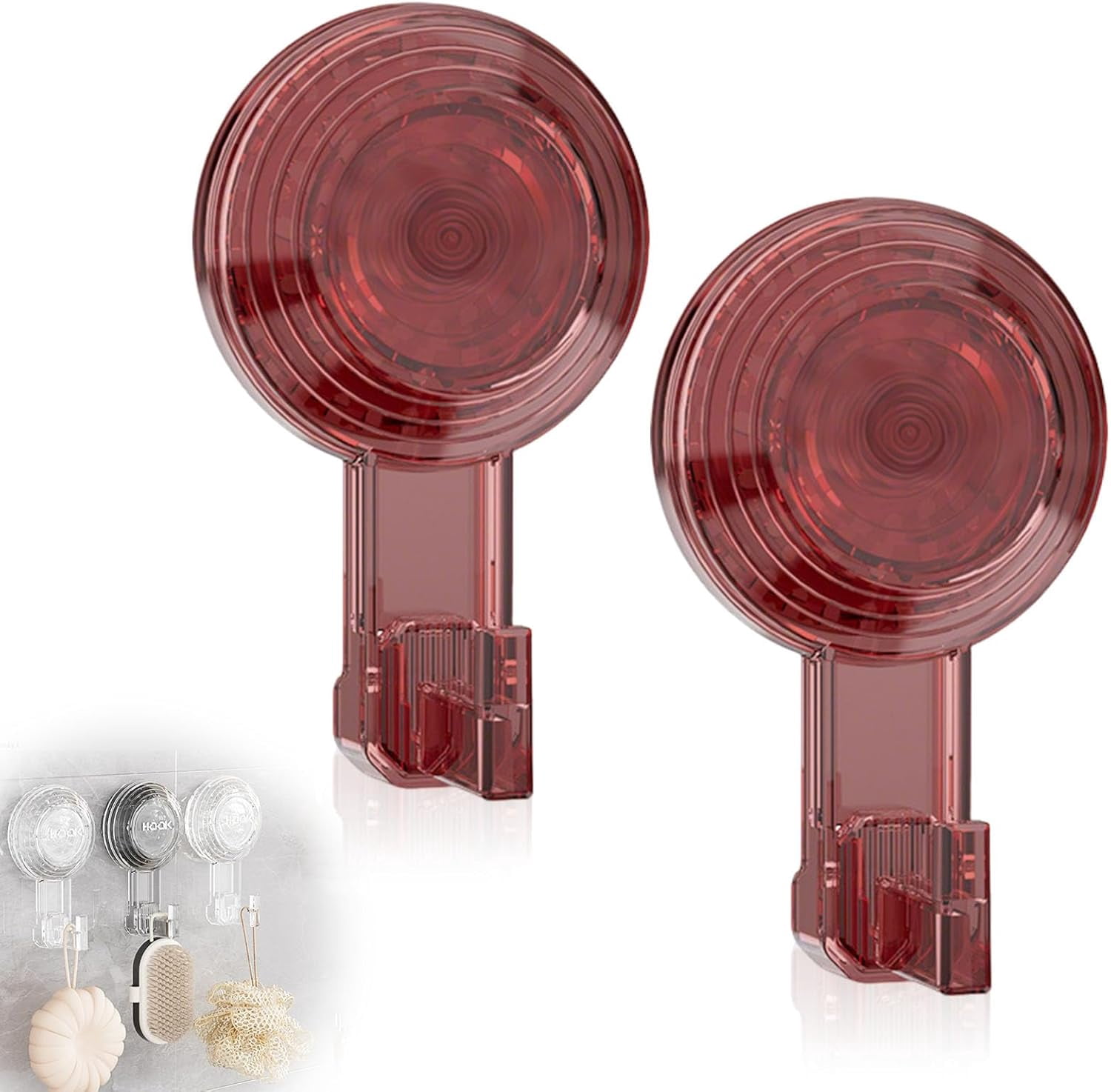 Suction Cup Hooks, 2025 Removable Vacuum Suction Cup Hooks Clear ...