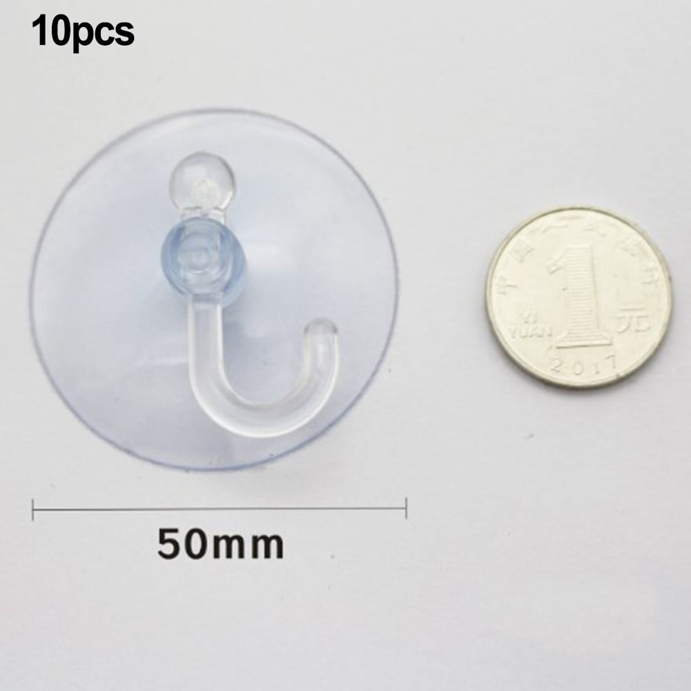 Suction Cup Hooks 30-50mm Sucker Hanger Small Clear Plastic Hanging ...
