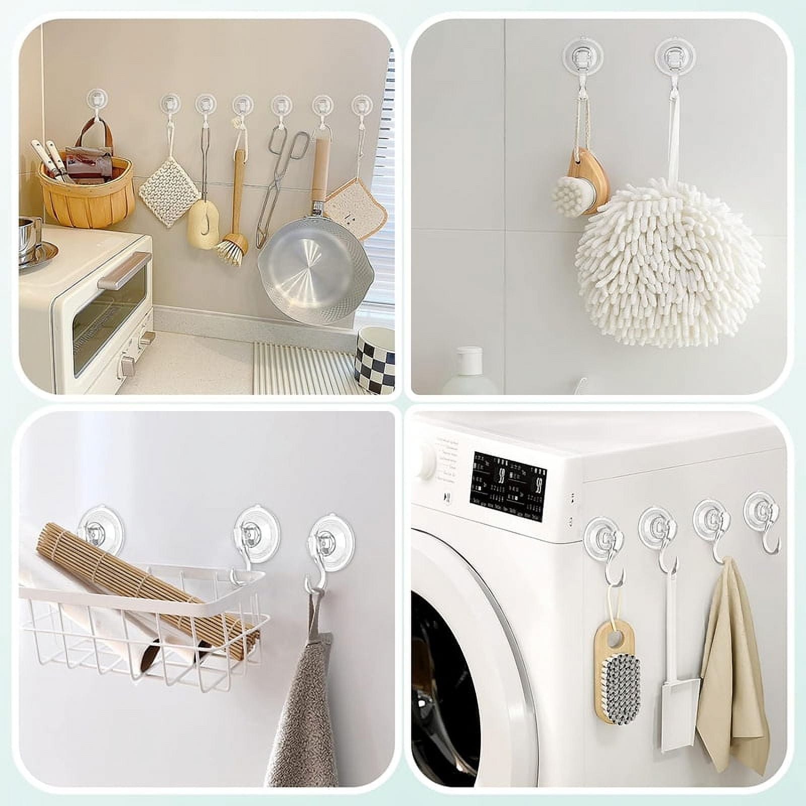 Suction Cup Hooks,Clear Heavy Duty Suction Hooks,Window Glass Door ...