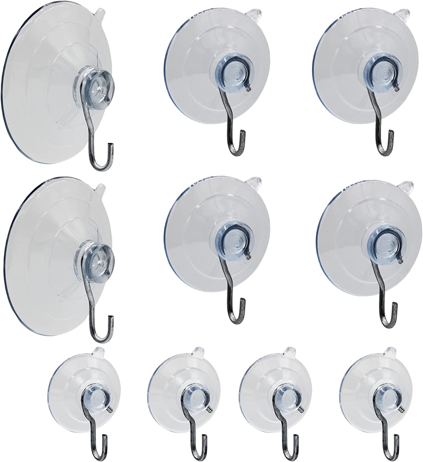 Suction Cup Hooks Combo Pack, 10 Pack, Powerful Window Hanging Suction ...