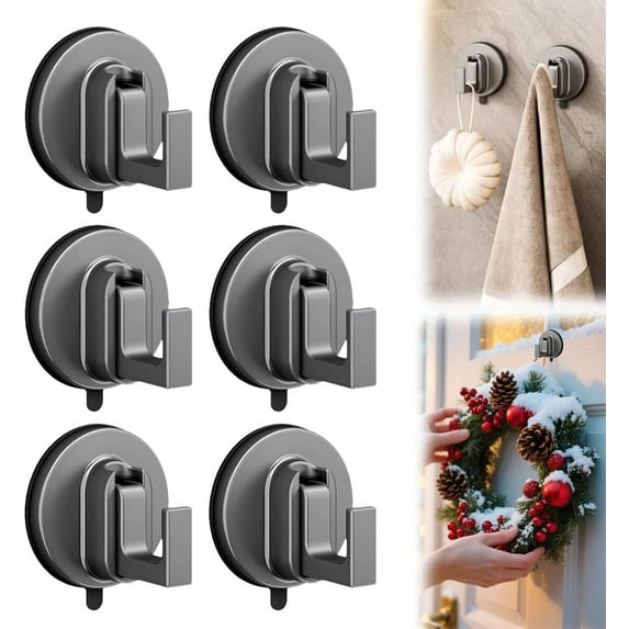 Suction Cup Hooks for Door Wreaths, 2026 Upgraded Wreath Hangers Hooks ...