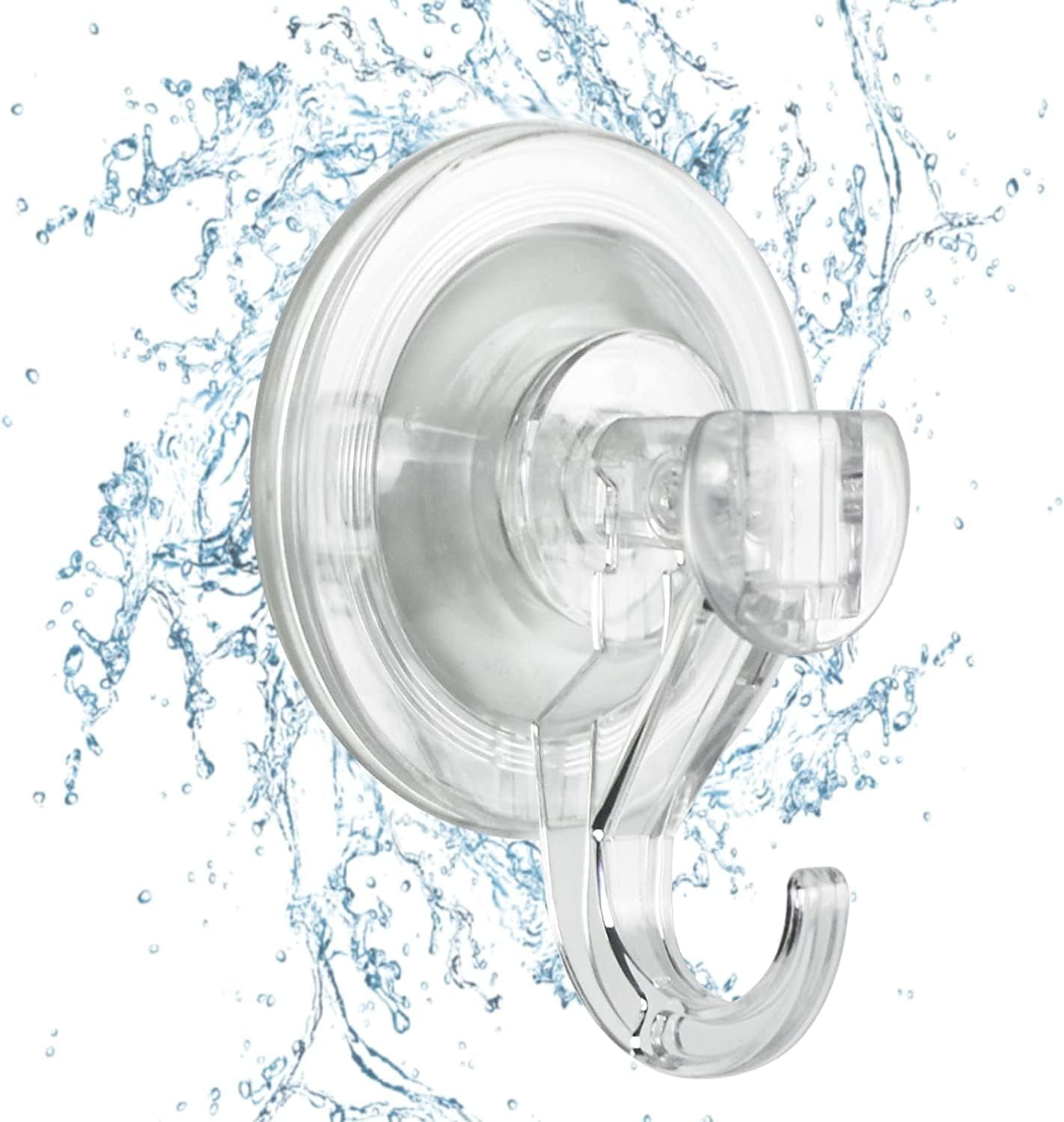 Suction Cup Hooks Heavy Duty - 2 Pack Waterproof Reusable Shower Hooks ...