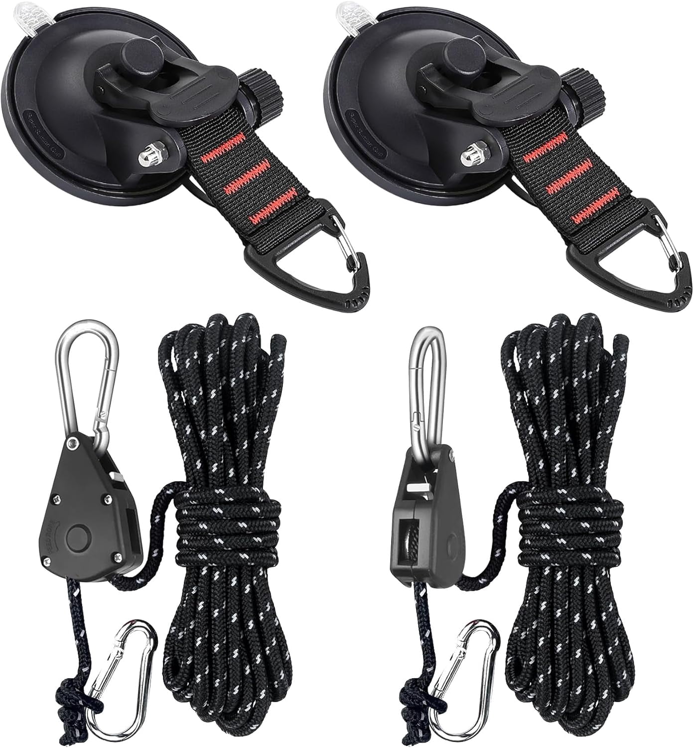 Suction Cup Hooks Heavy Duty 4 Pieces Car Camping Essentials Upgraded ...