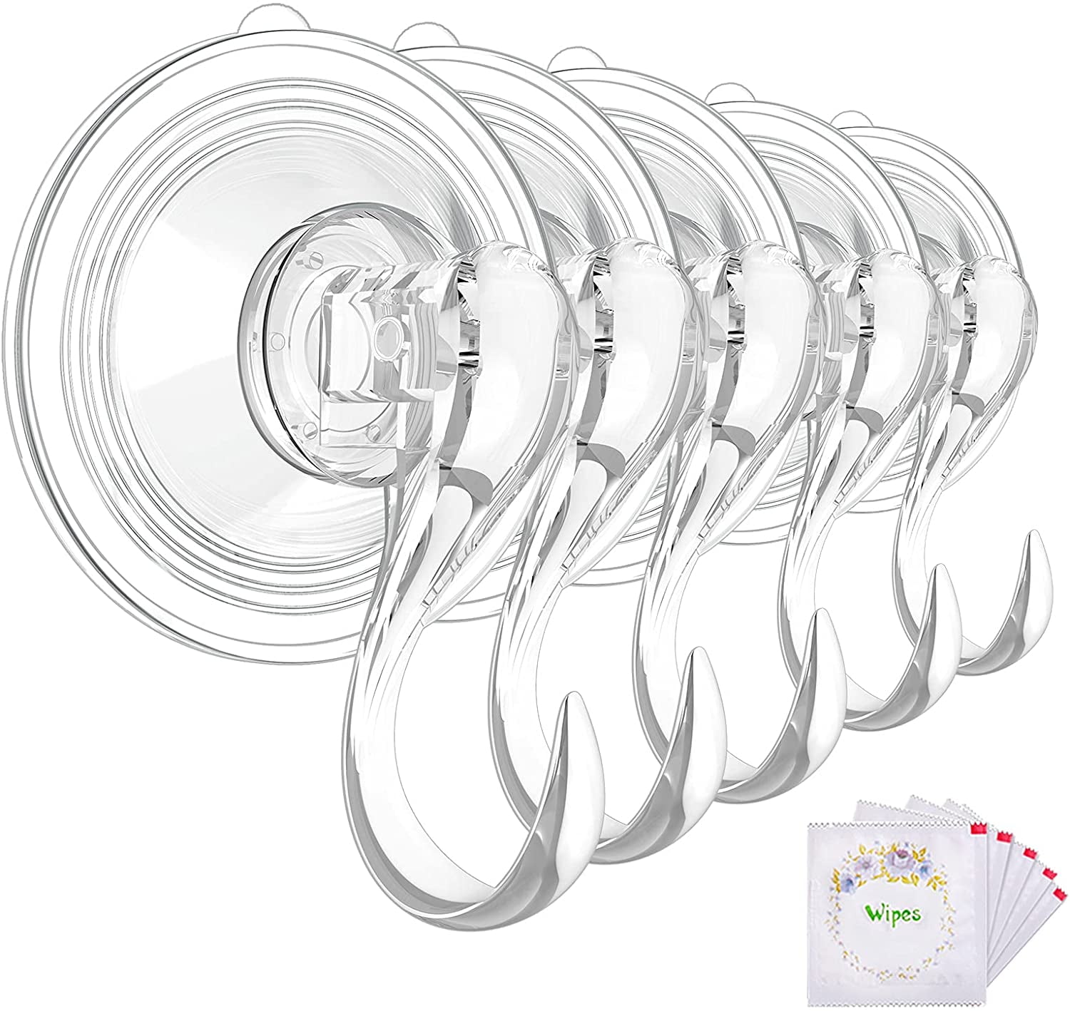 Suction Cup Hooks,Large Clear Removable Heavy Duty Suction Hooks with ...