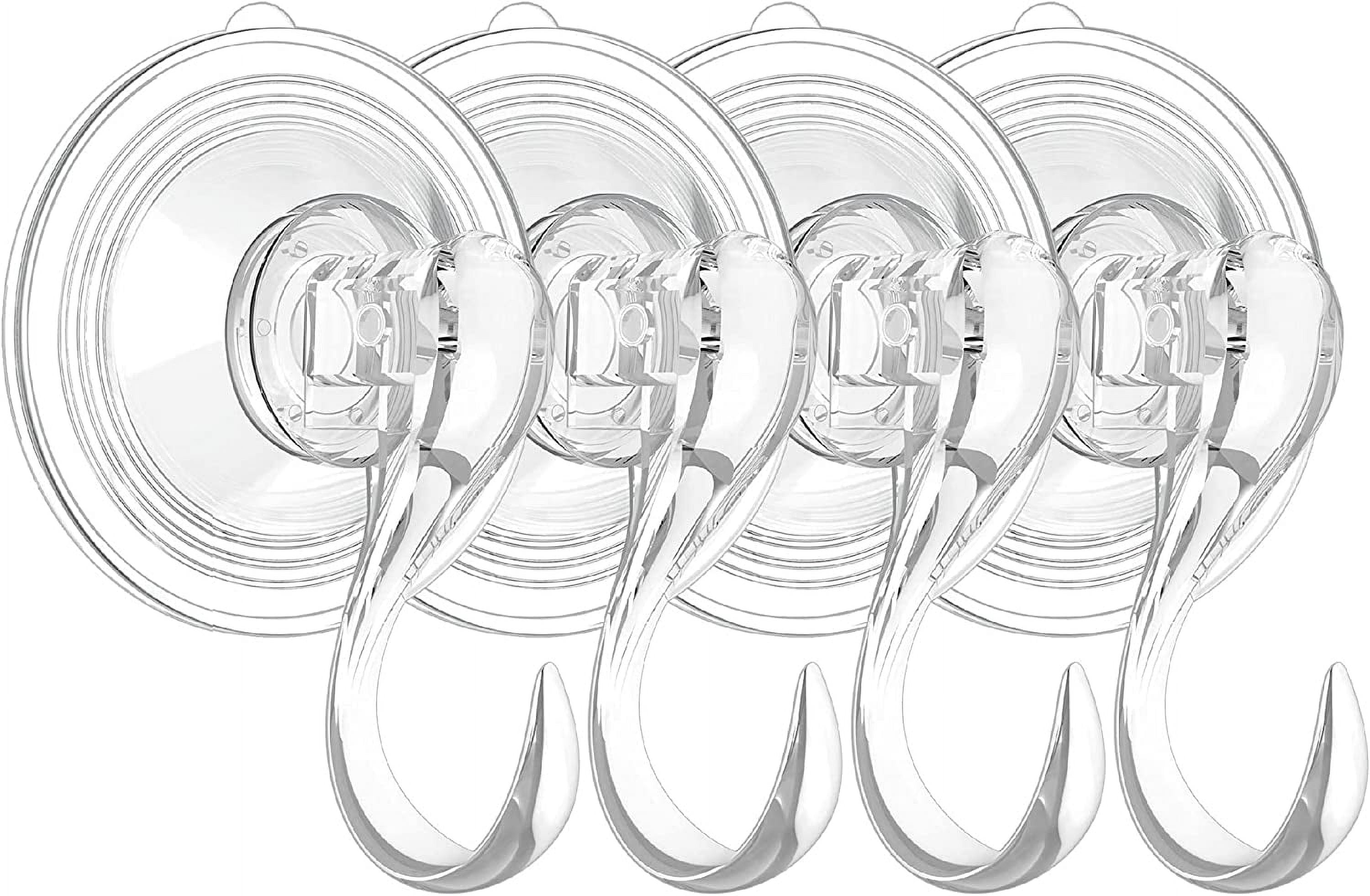 Suction Cup Hooks Large Clear Reusable Heavy Duty Hanger Strong Hooks ...