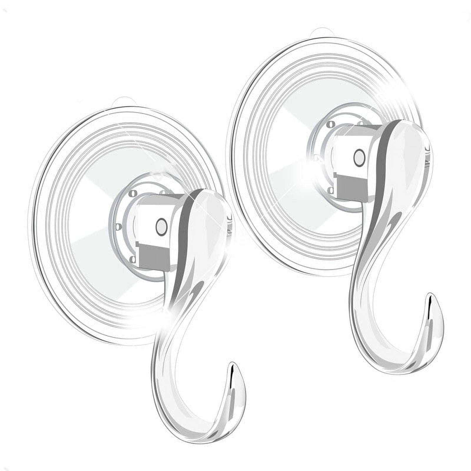 Suction Cup Hooks. Large Clear Shower Suction Hooks. 11LB Heavy Duty ...