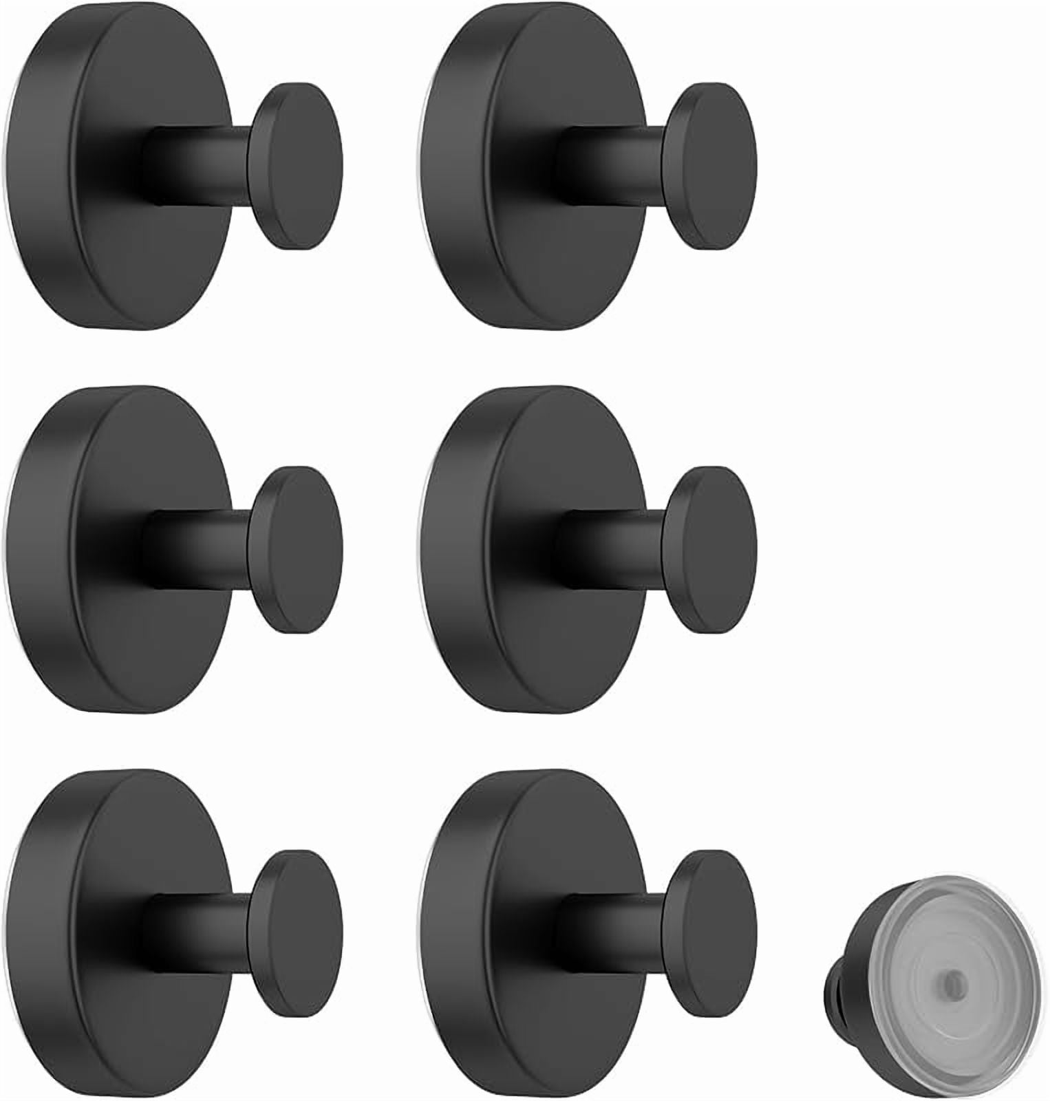 Suction Cup Hooks for Shower – No Drill, Heavy Duty Matte Black ...