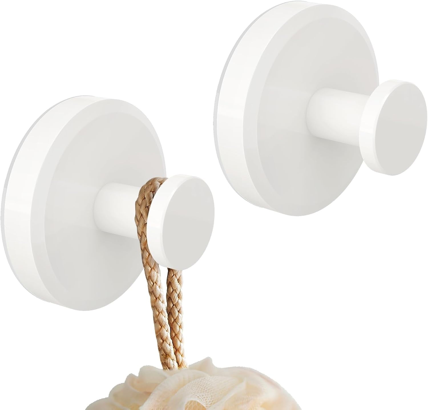 Suction Cup Hooks for Shower, Bathroom, Hanging Towels, Robe, Loofah, Mounting on Glass Shower ...