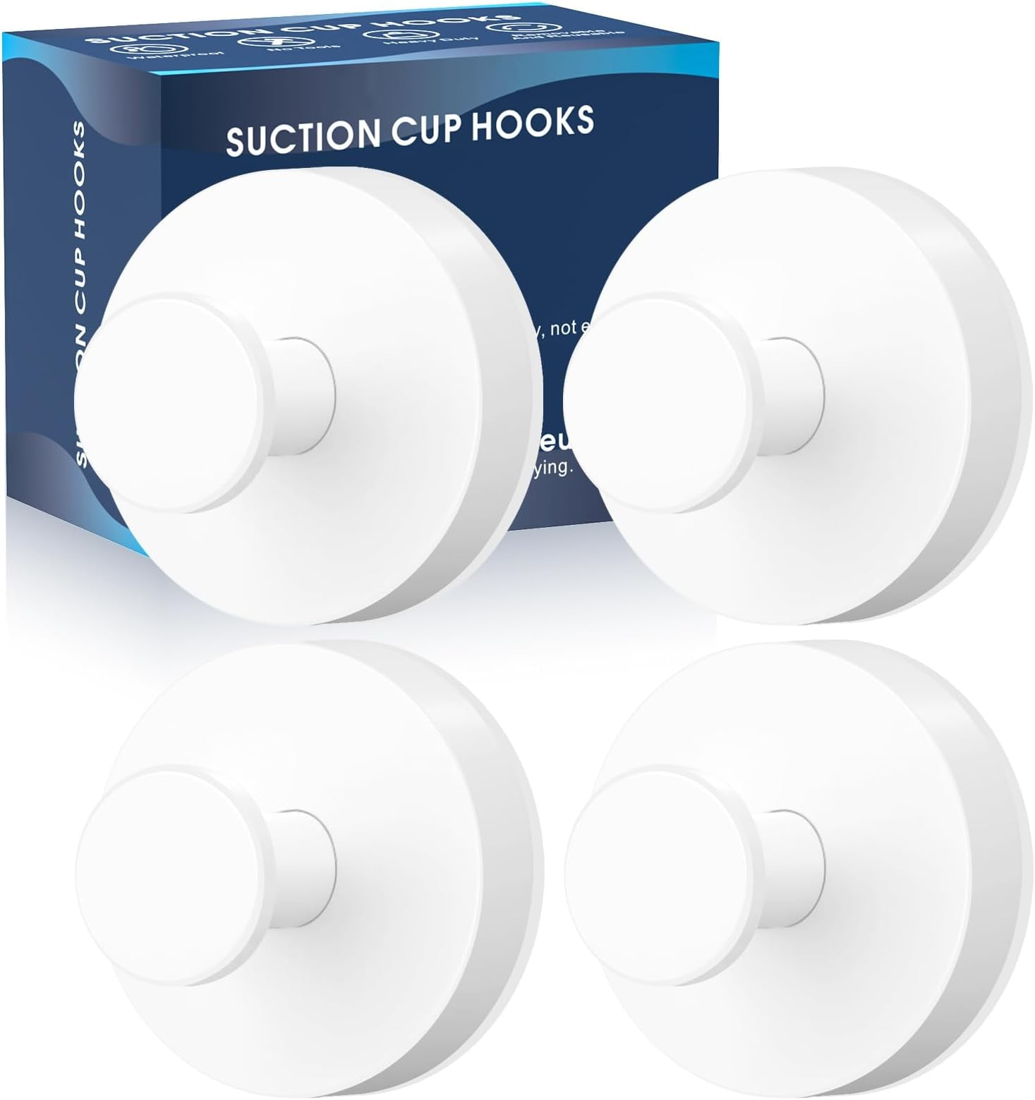 Suction Cup Hooks for Shower,Removable Shower Towel Suction Hooks for ...