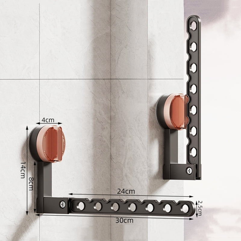 Suction Cup Indoor Outdoor Folding Clotheslines Wall Mounted Bathroom ...