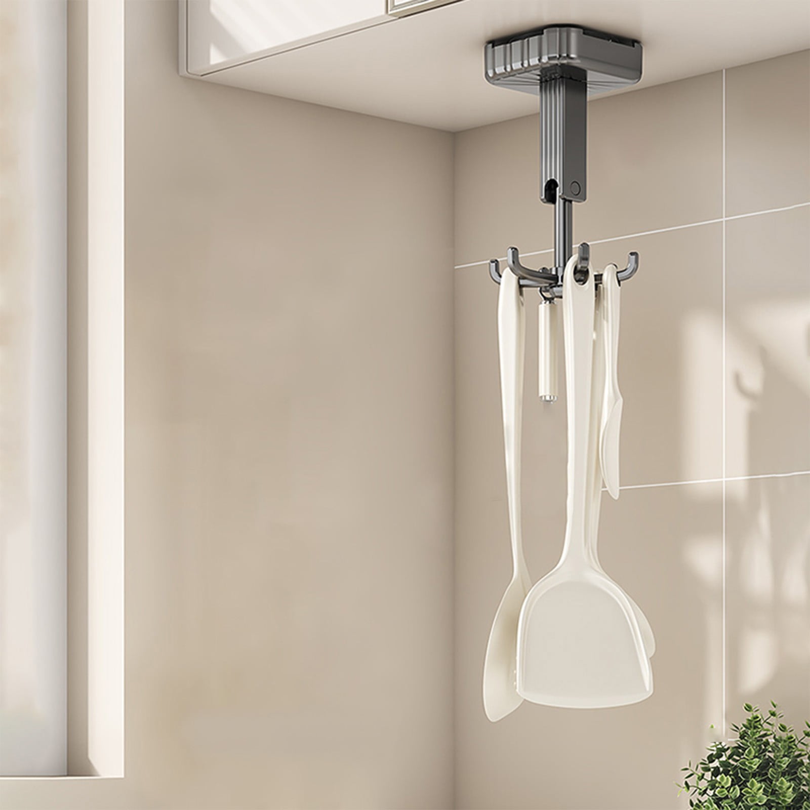 Suction Cup Kitchen Hook with Vacuum Mounting | No-Drill Cookware ...