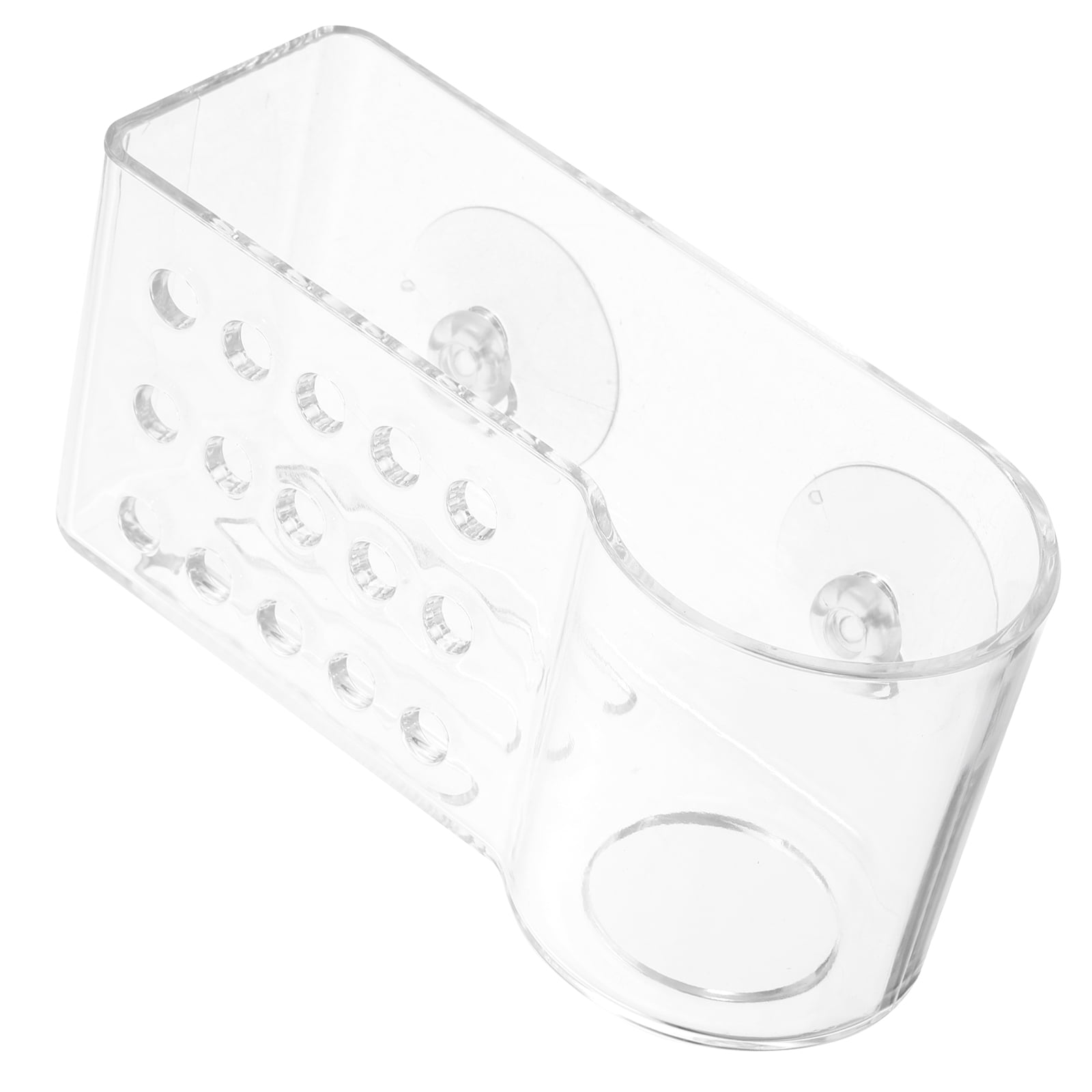 Suction Cup Kitchen Sink Dishwashing Sponge and Rag Storage Transparent ...