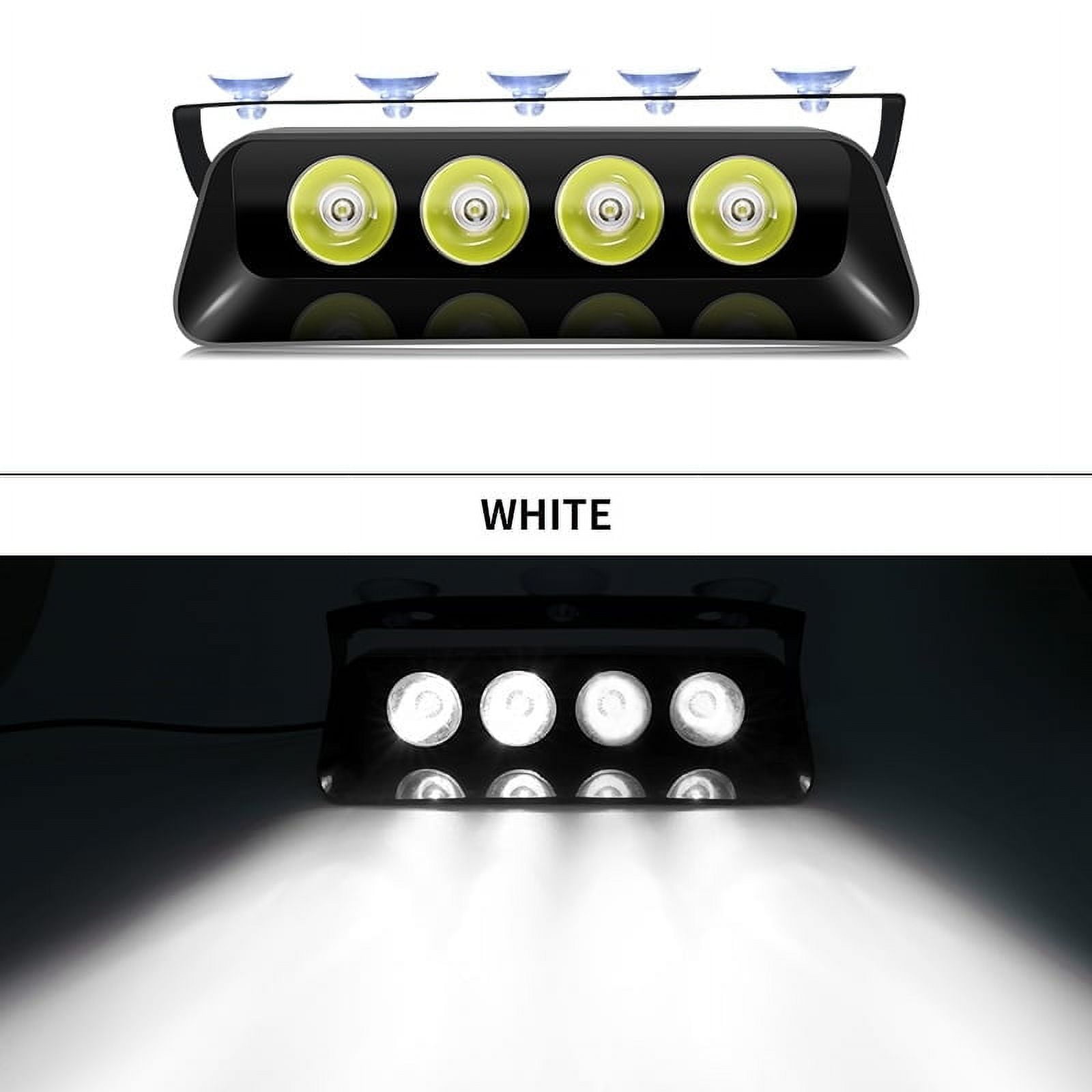 Suction Cup LED Emergency Vehicle Strobe Light with 26 Flash Modes for ...