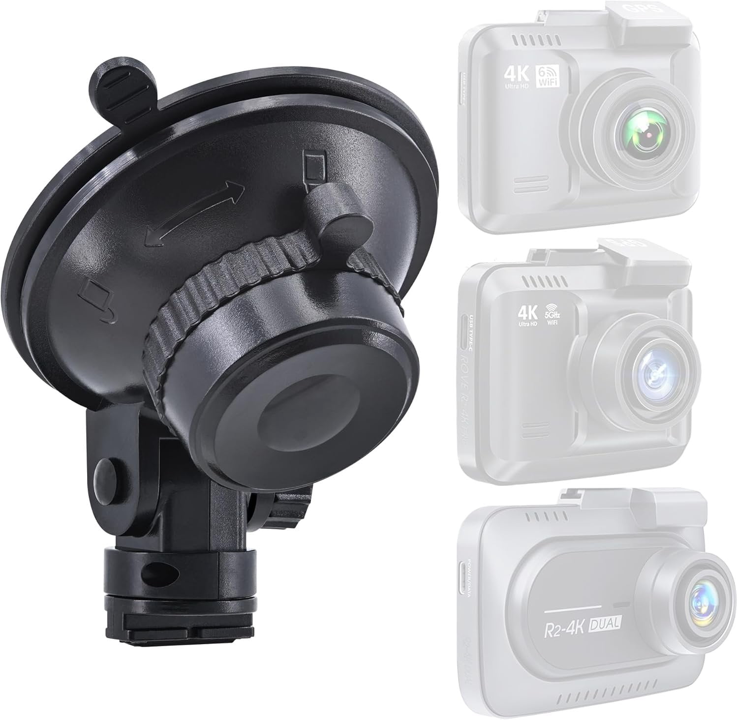 Suction Cup Mount for Rove R2-4K, R2-4K PRO, R2-4K Dual, Stealth 4K ...