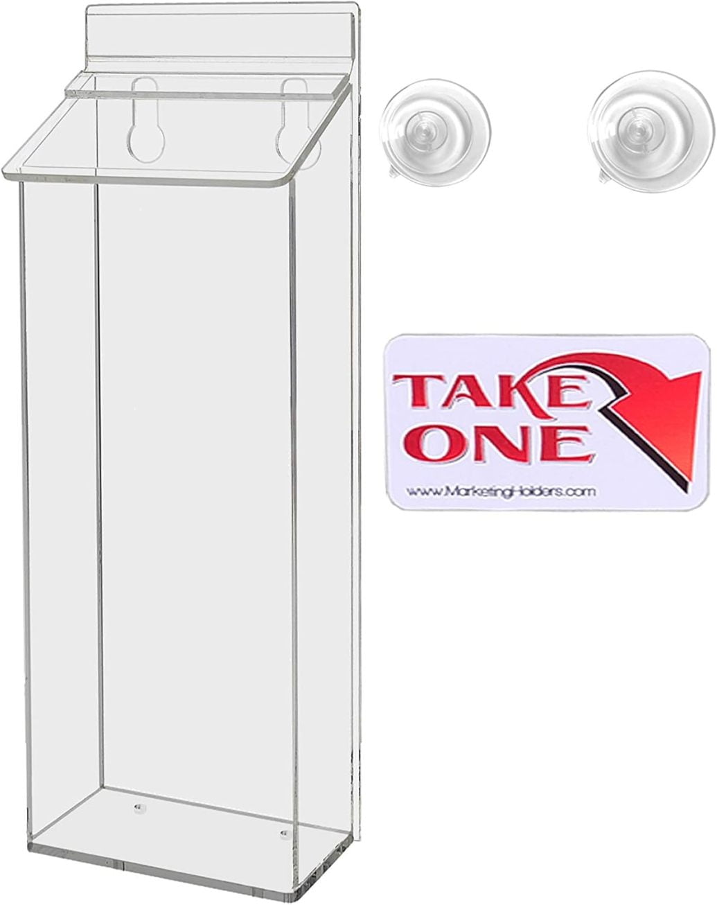 Suction Cup Outdoor Brochure Holder Holds 4 x 9 Inch Trifold ...