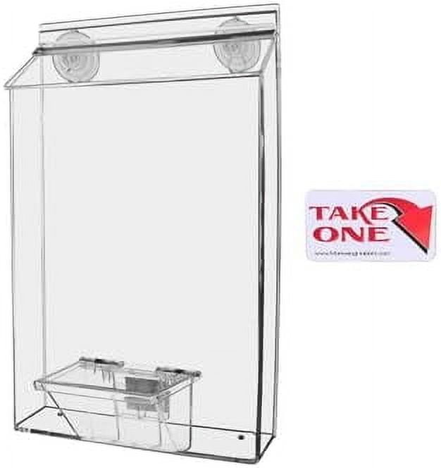 Suction Cup Outdoor Brochure Holder Holds 8.5" x 11" Flyers and 3.5" x ...