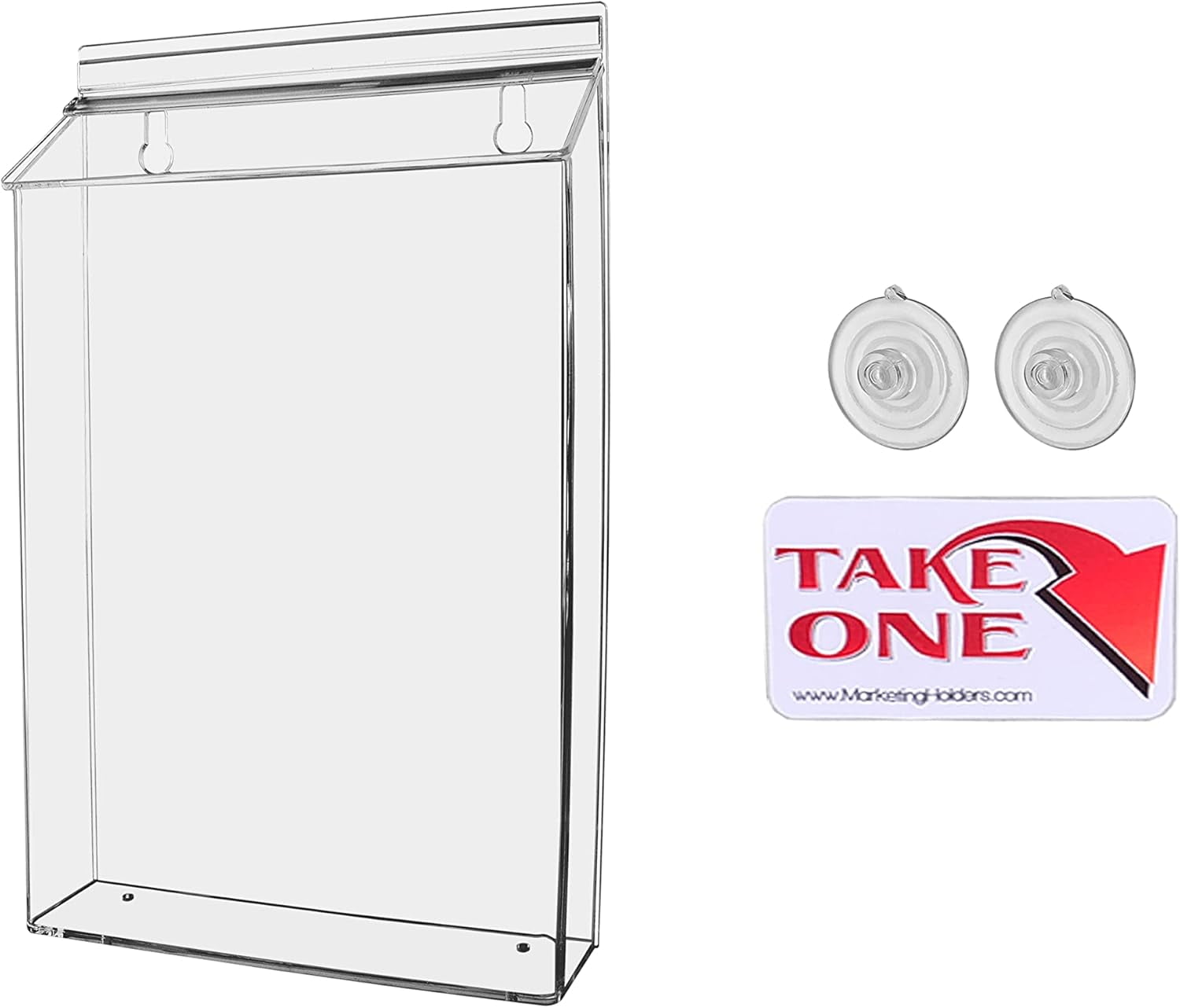 Suction Cup Outdoor Brochure Holder Holds 8.5 x 11 Inch Flyers and ...