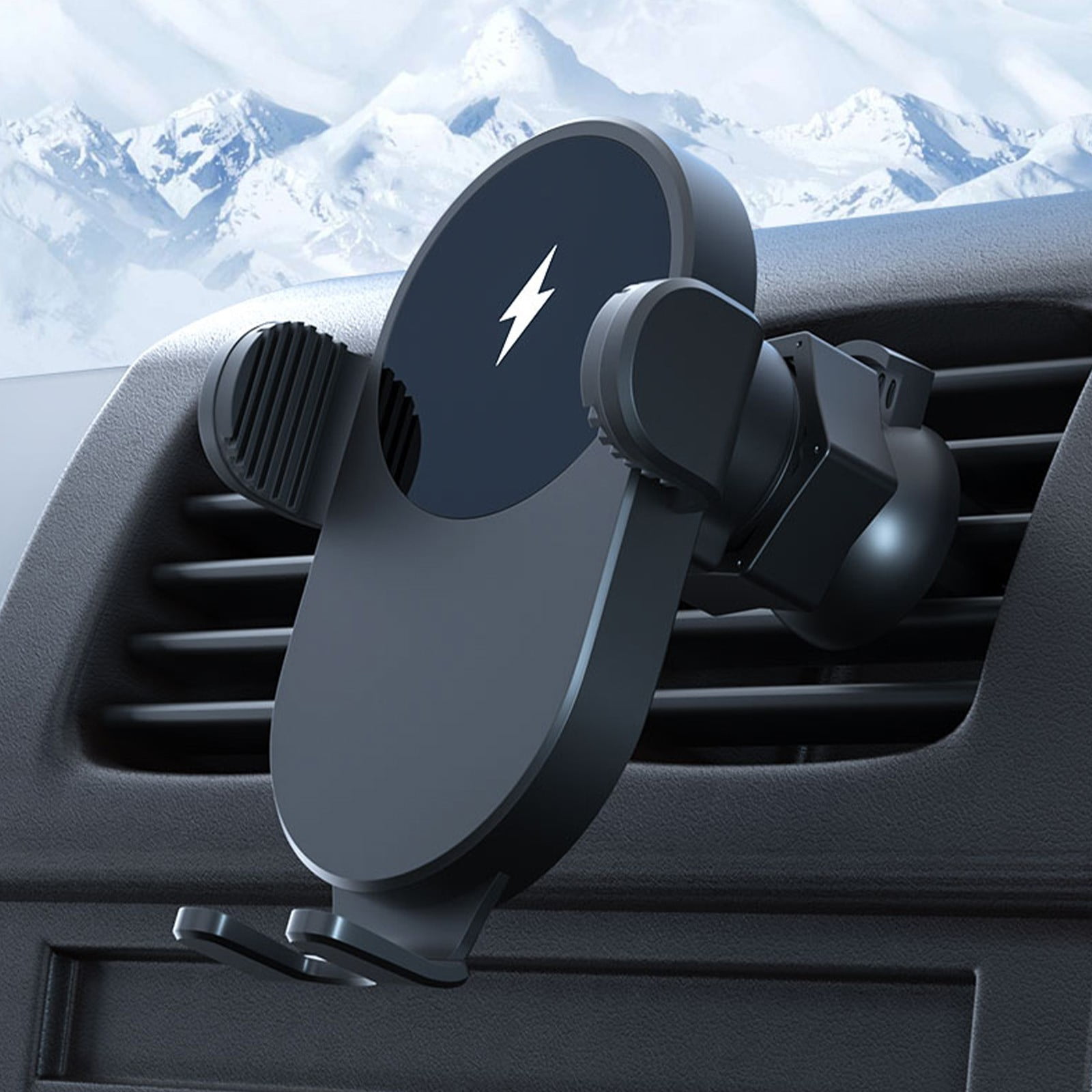 Suction Cup Phone Mount Car Navigation Stand Wireless Fast Charging Car ...