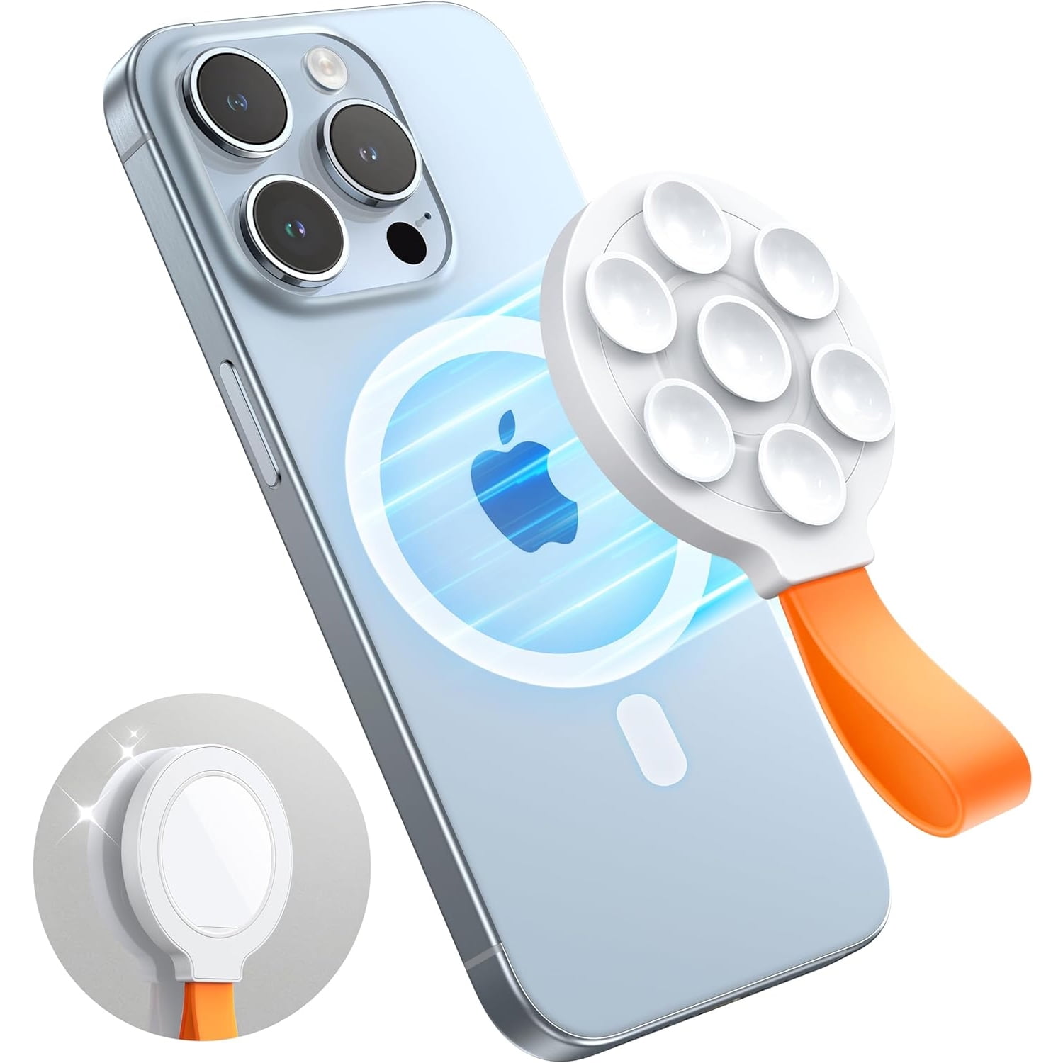 Suction Cup Phone Mount, Phone Holder, Magnetic Suction Cup Silicone ...