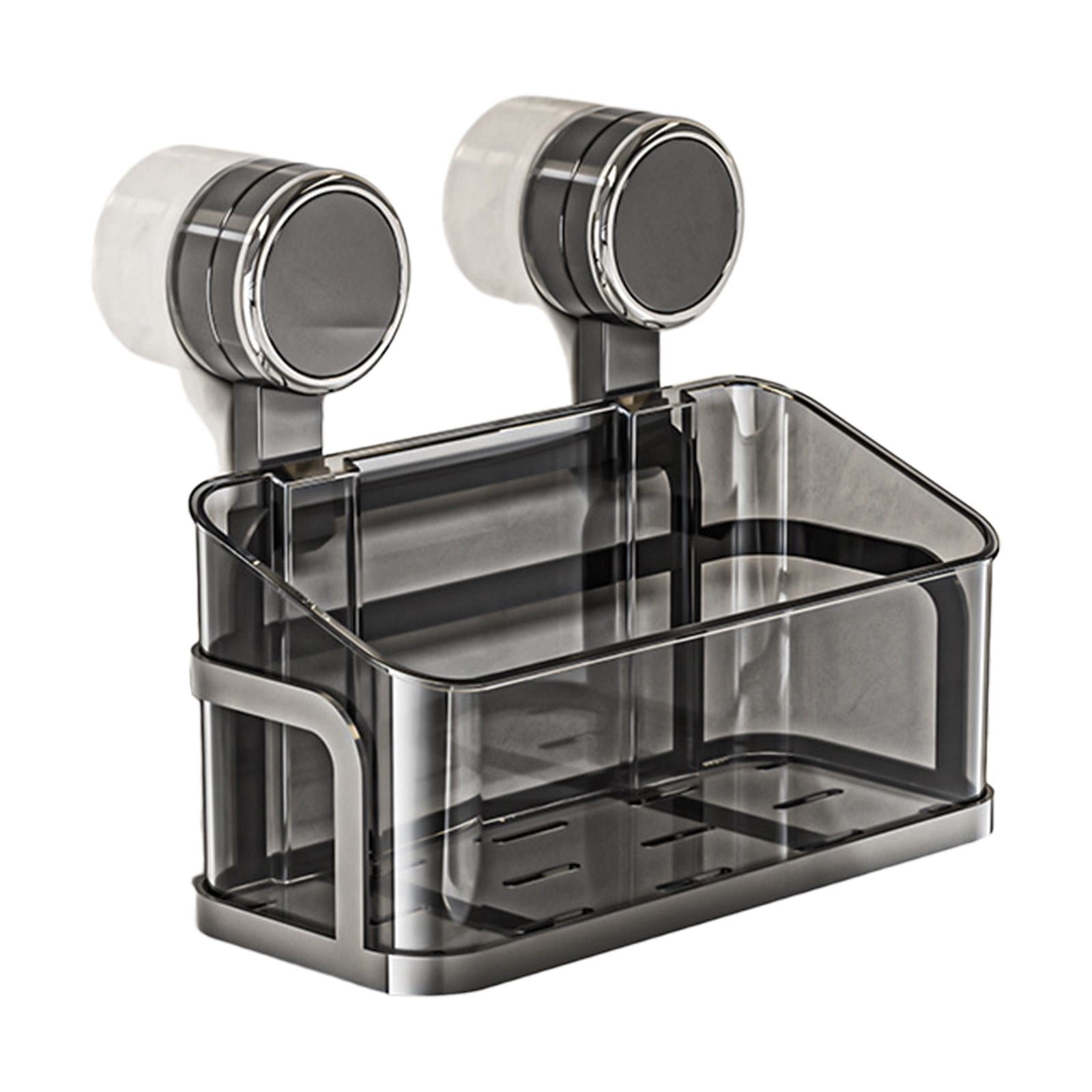 Suction Cup Shower Caddy,No-Drill Bathroom Suction Storage Box ...