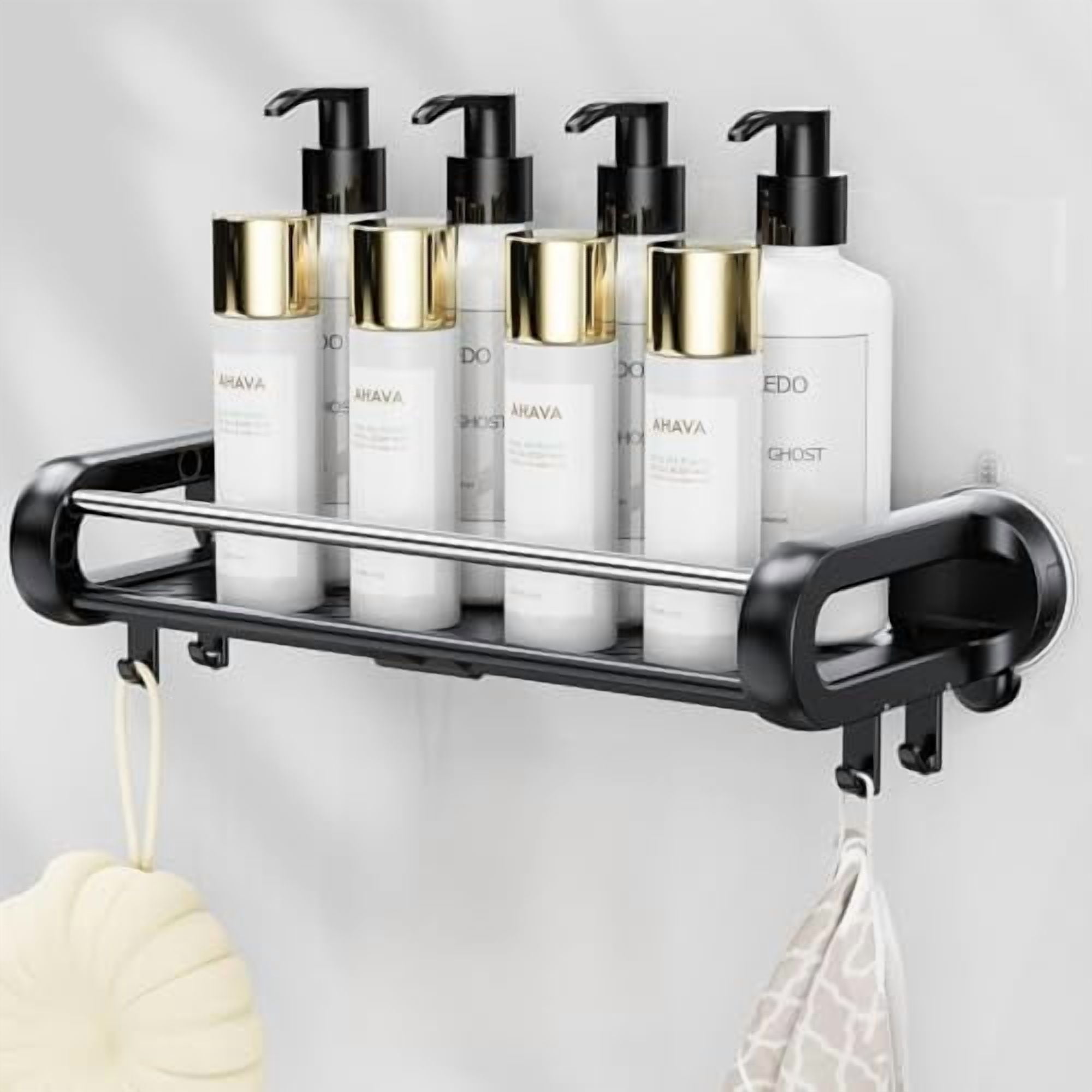 Suction Cup Shower Shelf, Removable Shower Caddy Suction Cup with Large ...