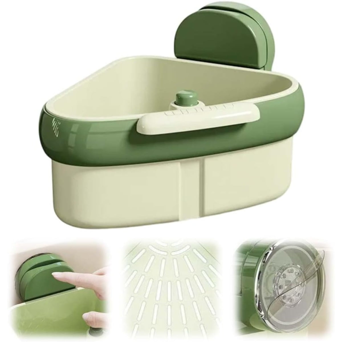 Suction Cup Sink Corner Rack, 2026 New Suction Cup Press Sink Drainer ...