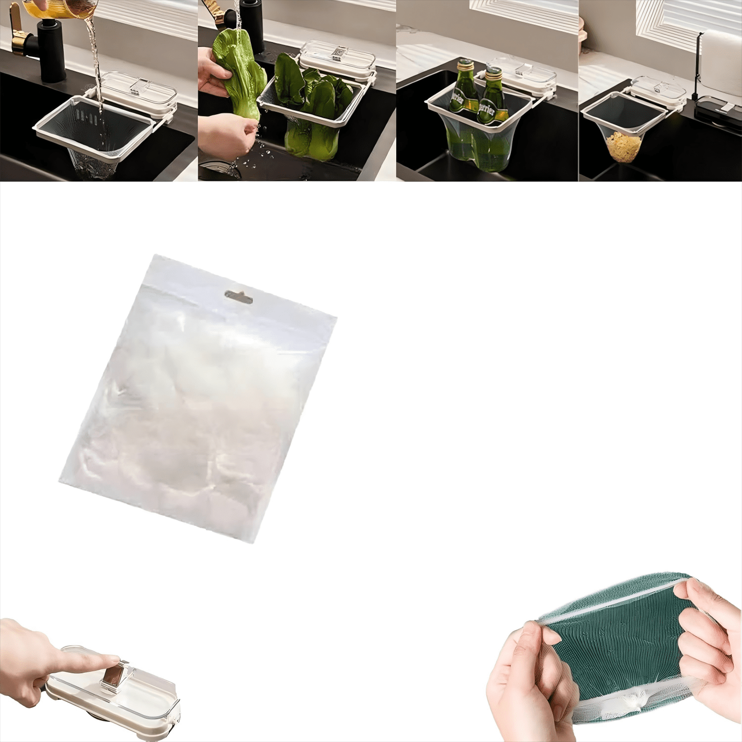 Suction Cup Sink Strainer, Kitchen Sink Garbage Filter Rack Suction Cup ...