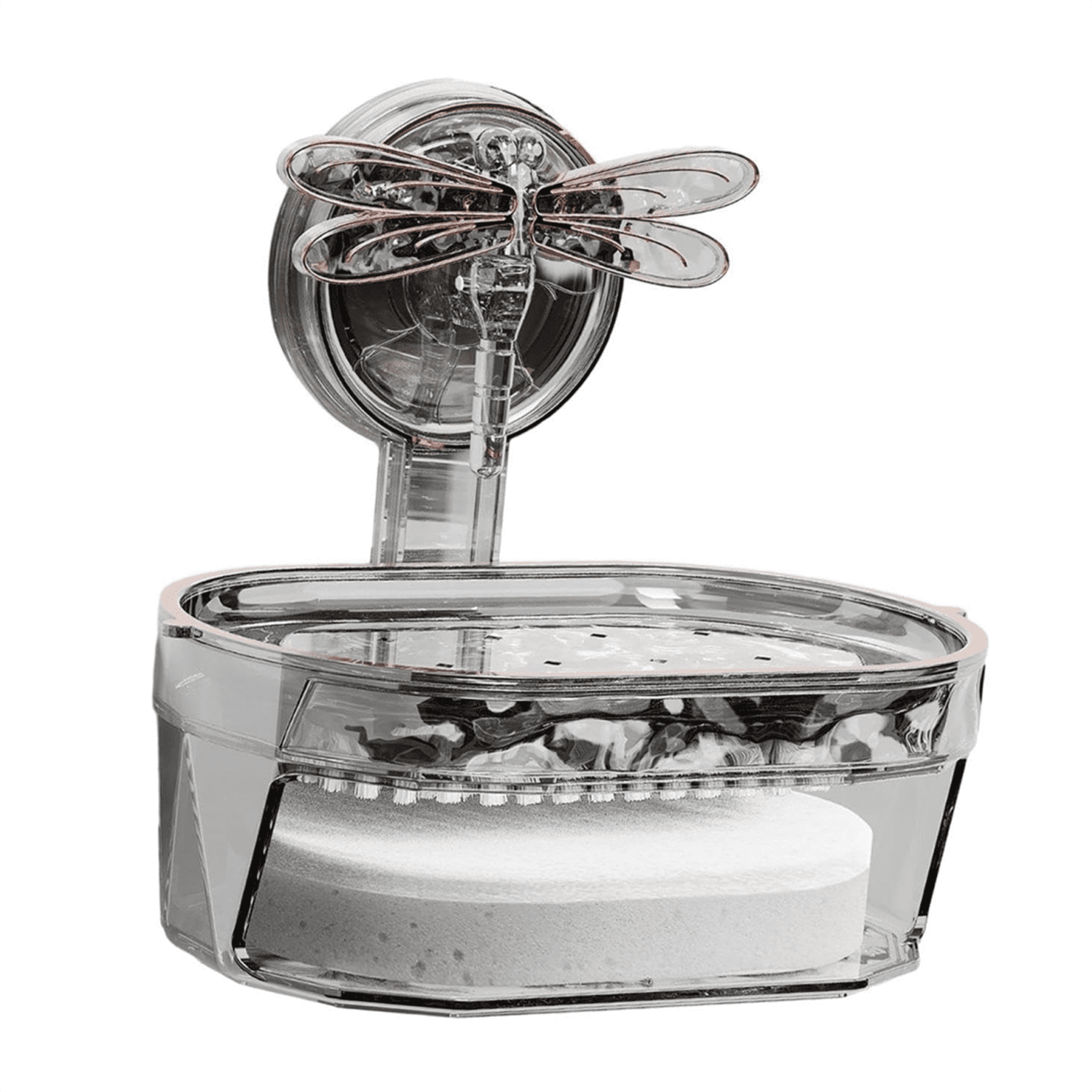 Soap Box Sponge Holder, Jademall Dragonfly Suction Cup Soap Dish ...