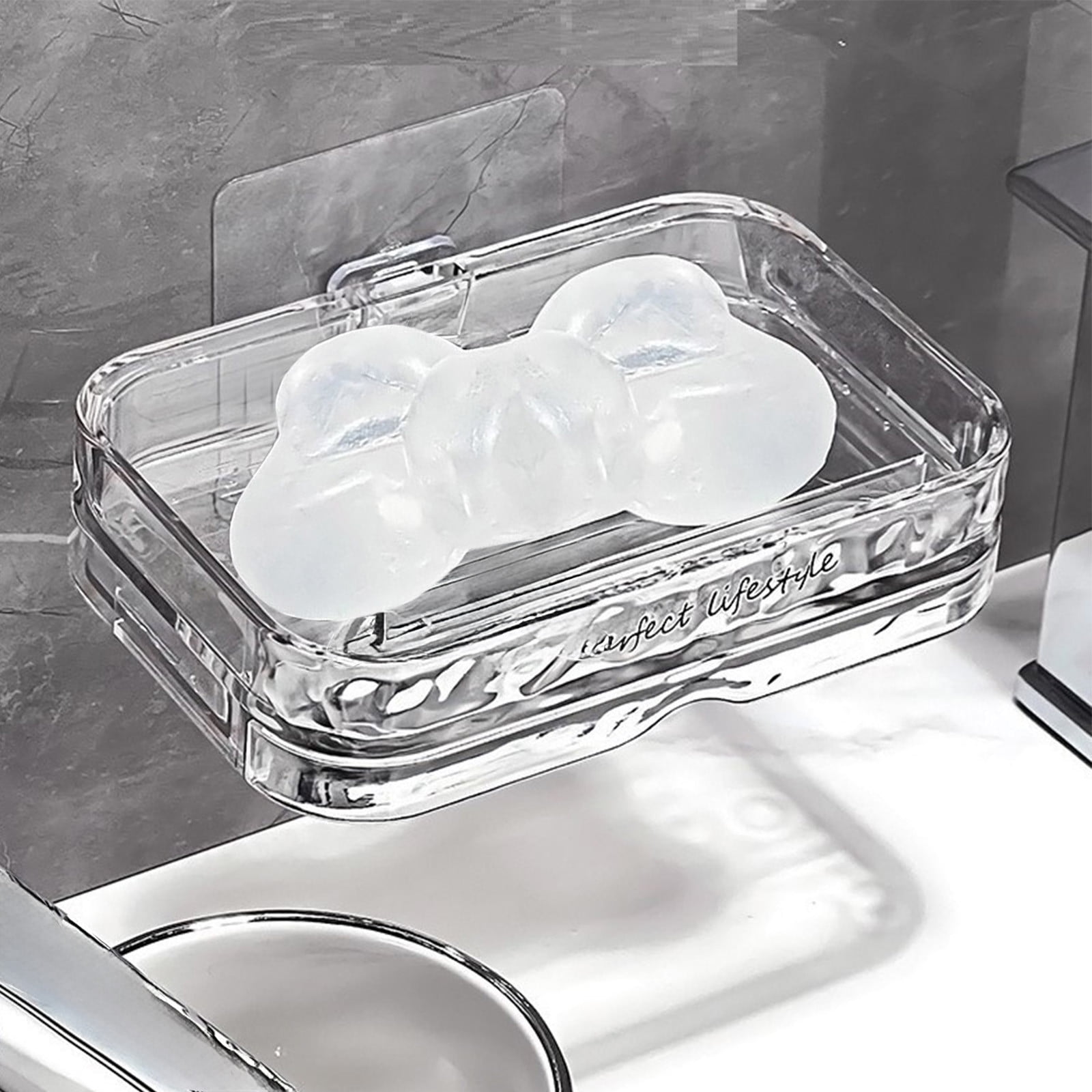 Suction Cup Soap Box Wall Mounted | Double Layer Draining Soap Dish ...