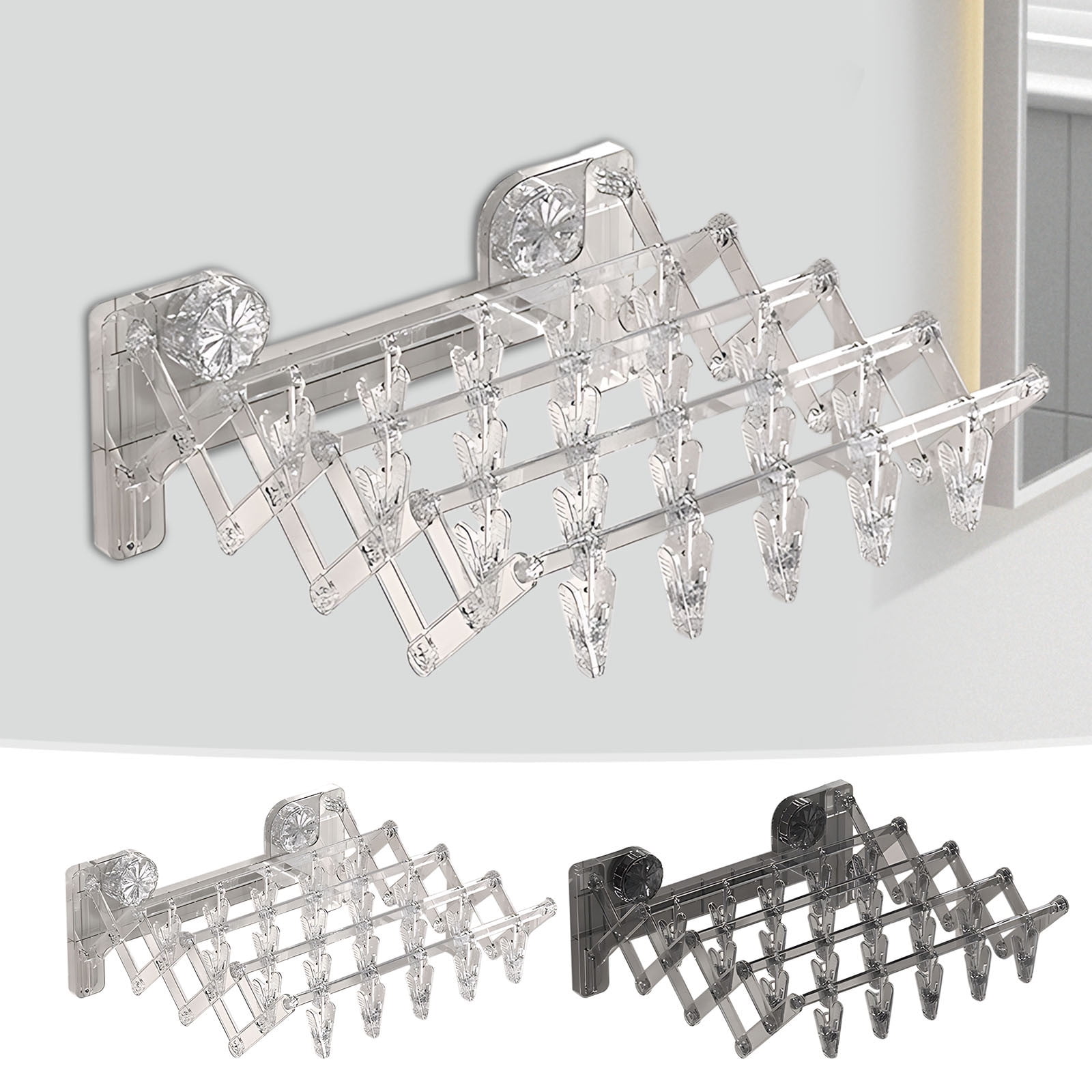 Suction Cup Sock Rack | Foldable Invisible Drying Rack for Balcony or ...
