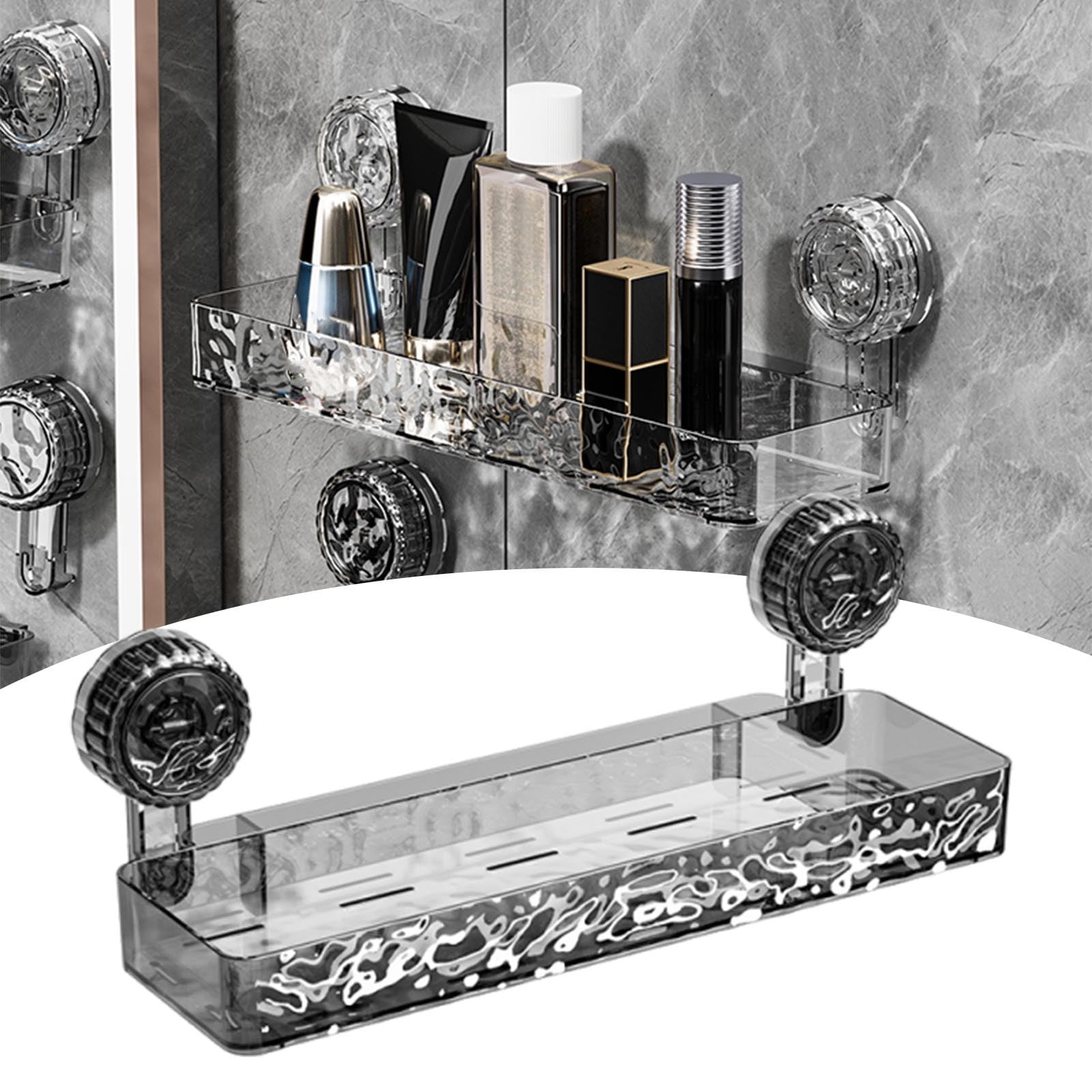 Suction Cup Storage Rack, No Drill Wall Hanging Organizer with ...